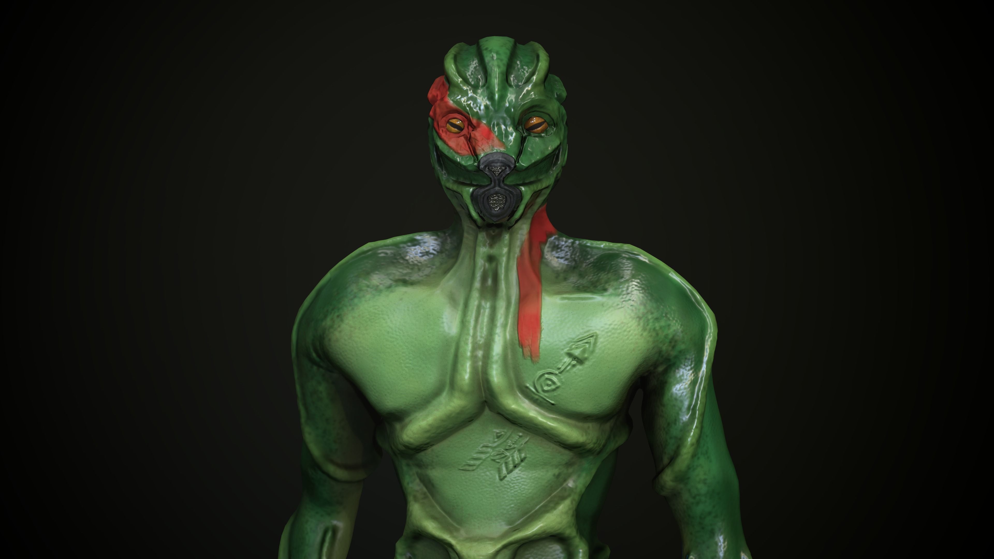 3D model Alien aboriginal VR / AR / low-poly rigged | CGTrader