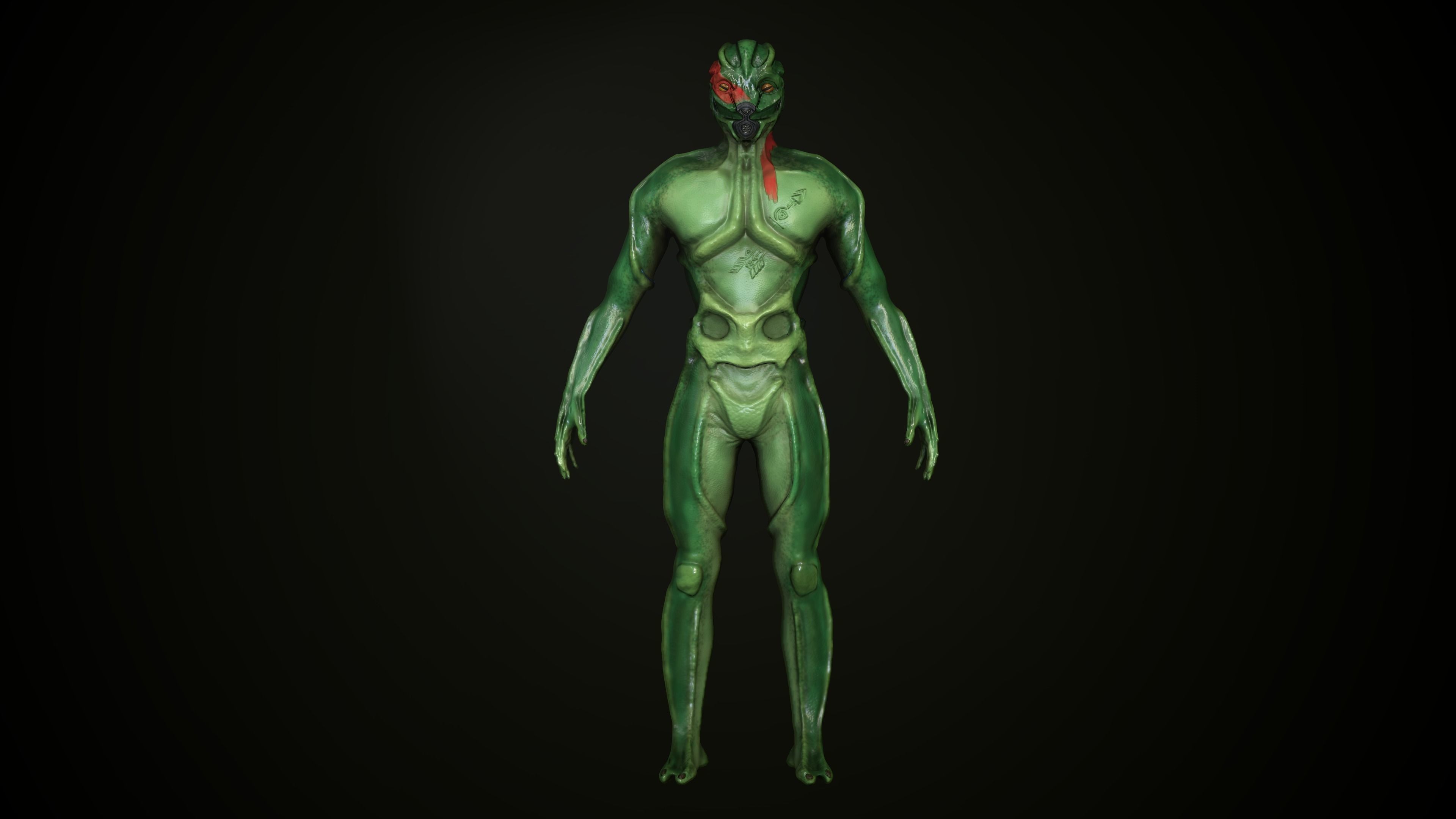 3D model Alien aboriginal VR / AR / low-poly rigged | CGTrader