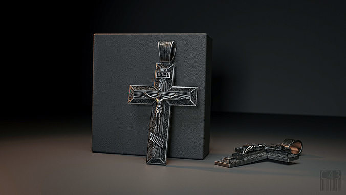 Christian cross 3D model 3D printable | CGTrader