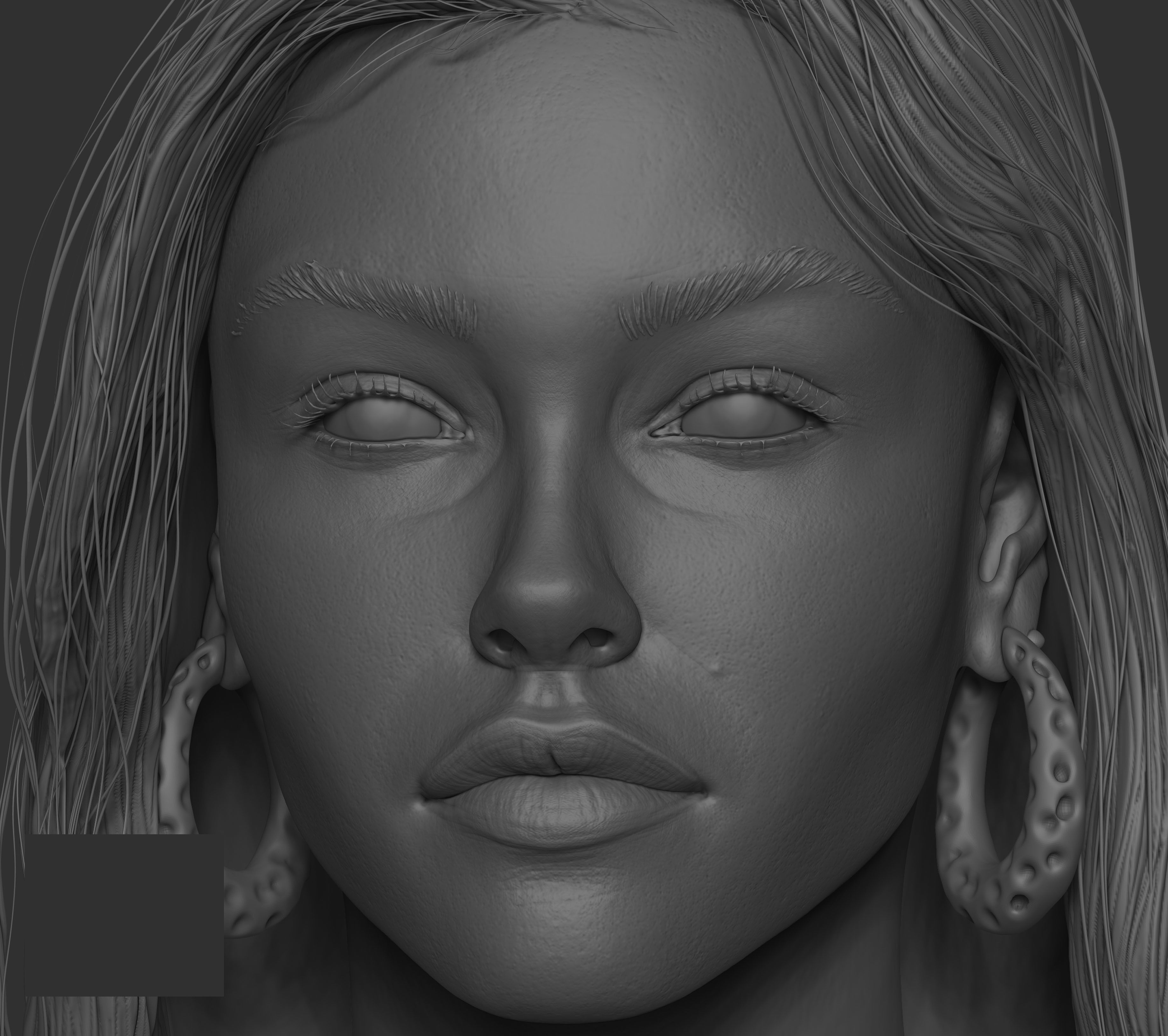 Female Head Base Sculpt 3D model | CGTrader