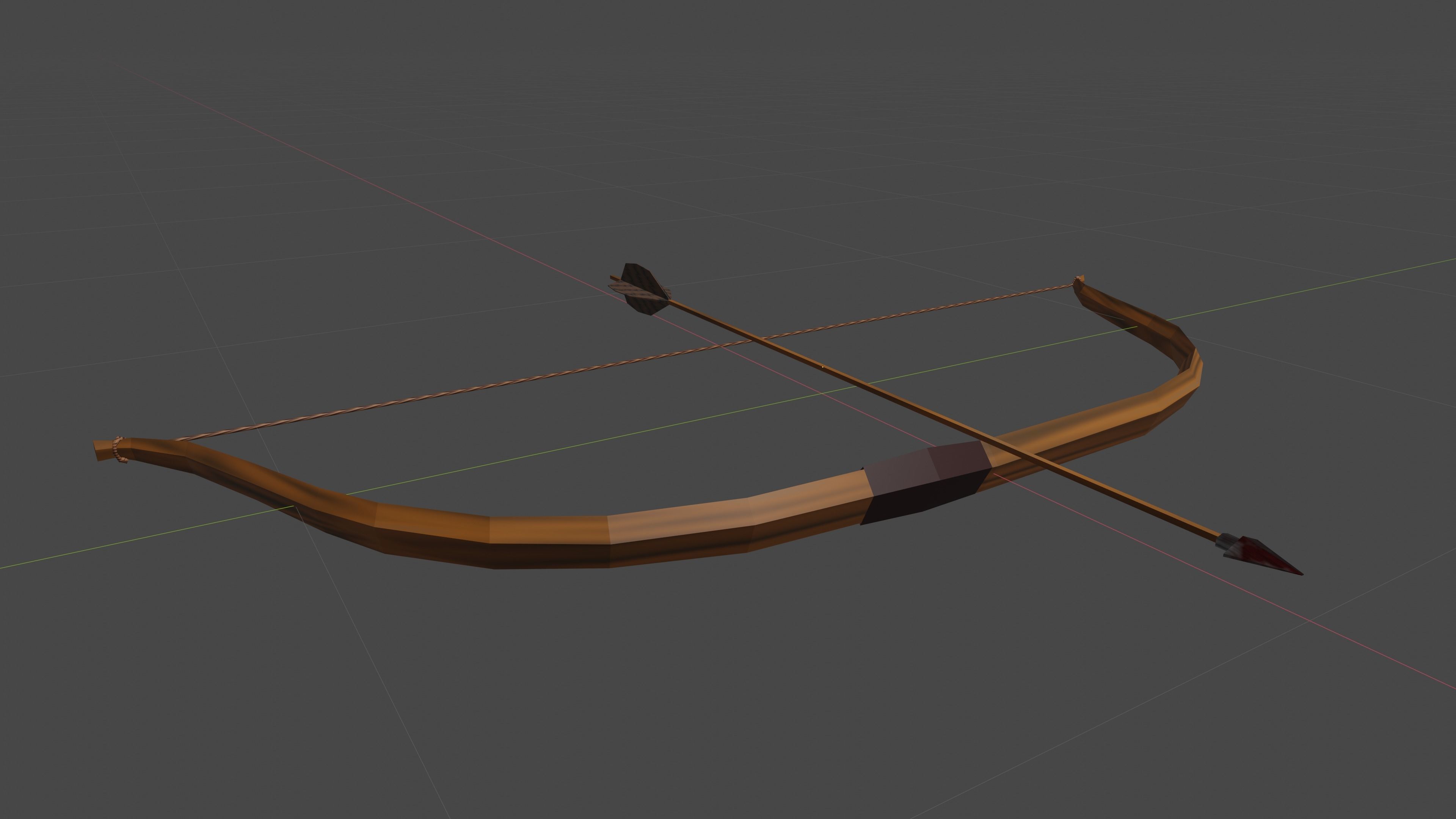 wooden bow and arrow free VR / AR / low-poly 3D model animated rigged ...