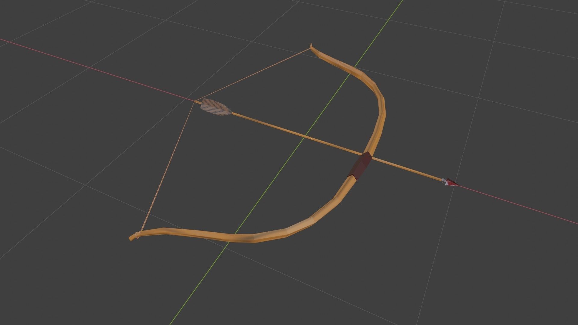 wooden bow and arrow free VR / AR / low-poly 3D model animated rigged ...