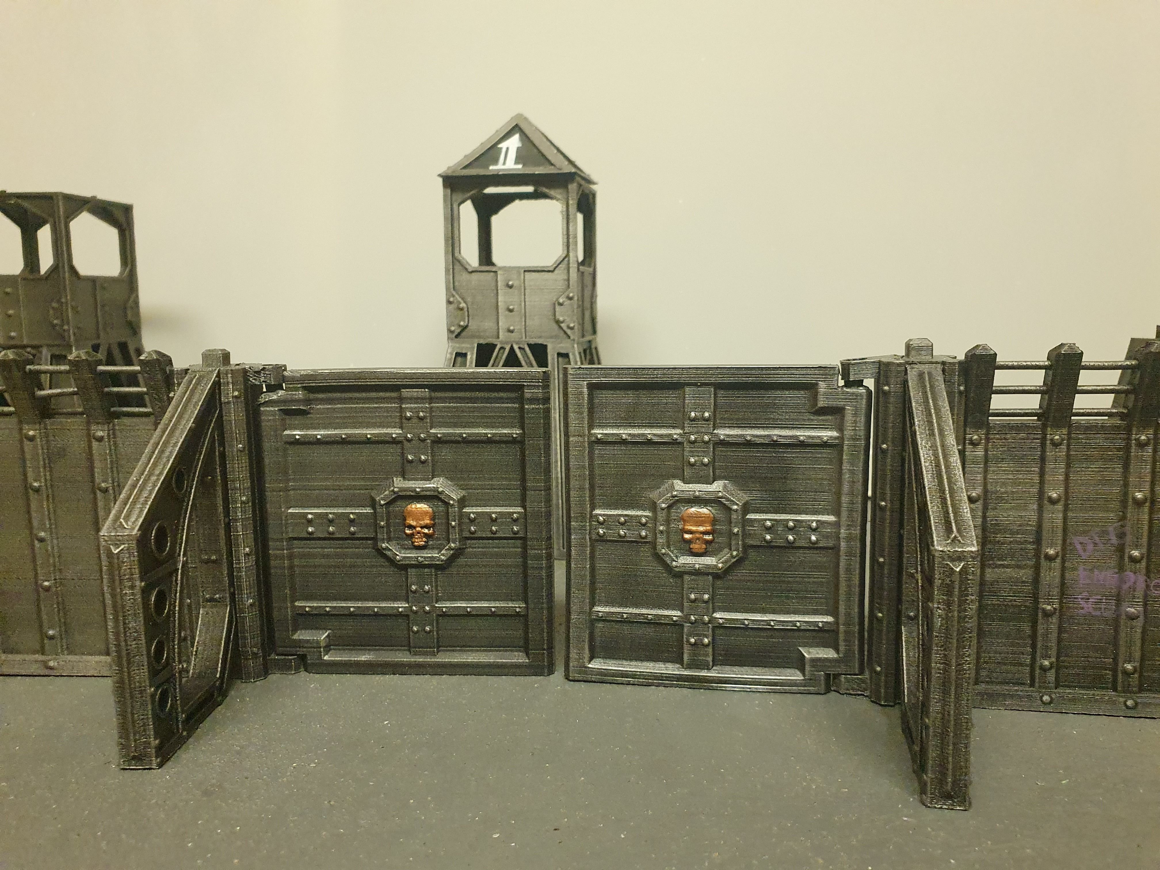 Modular Walls Gates and Guard Towers STL 3D model | CGTrader