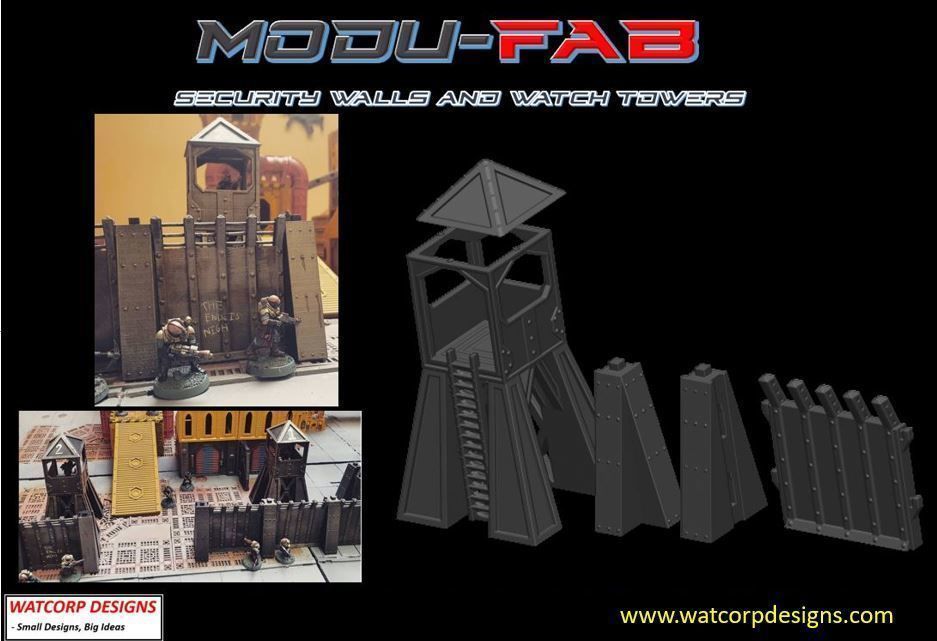 Modular Walls Gates and Guard Towers STL 3D model | CGTrader