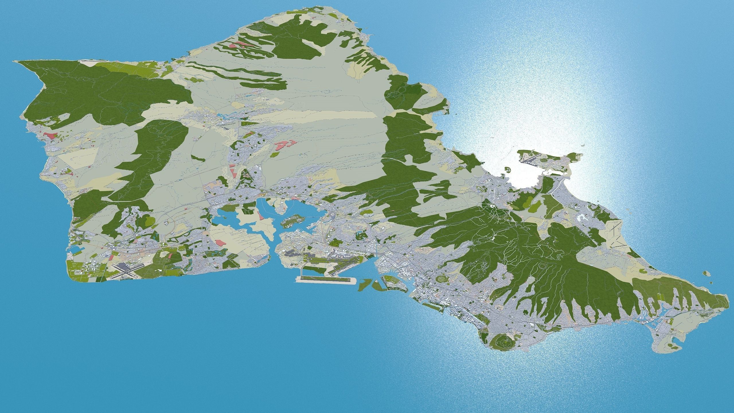 3D model Oahu Island Hawaii USA VR / AR / low-poly | CGTrader