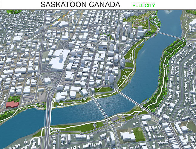 3D model Saskatoon Canada VR / AR / low-poly | CGTrader