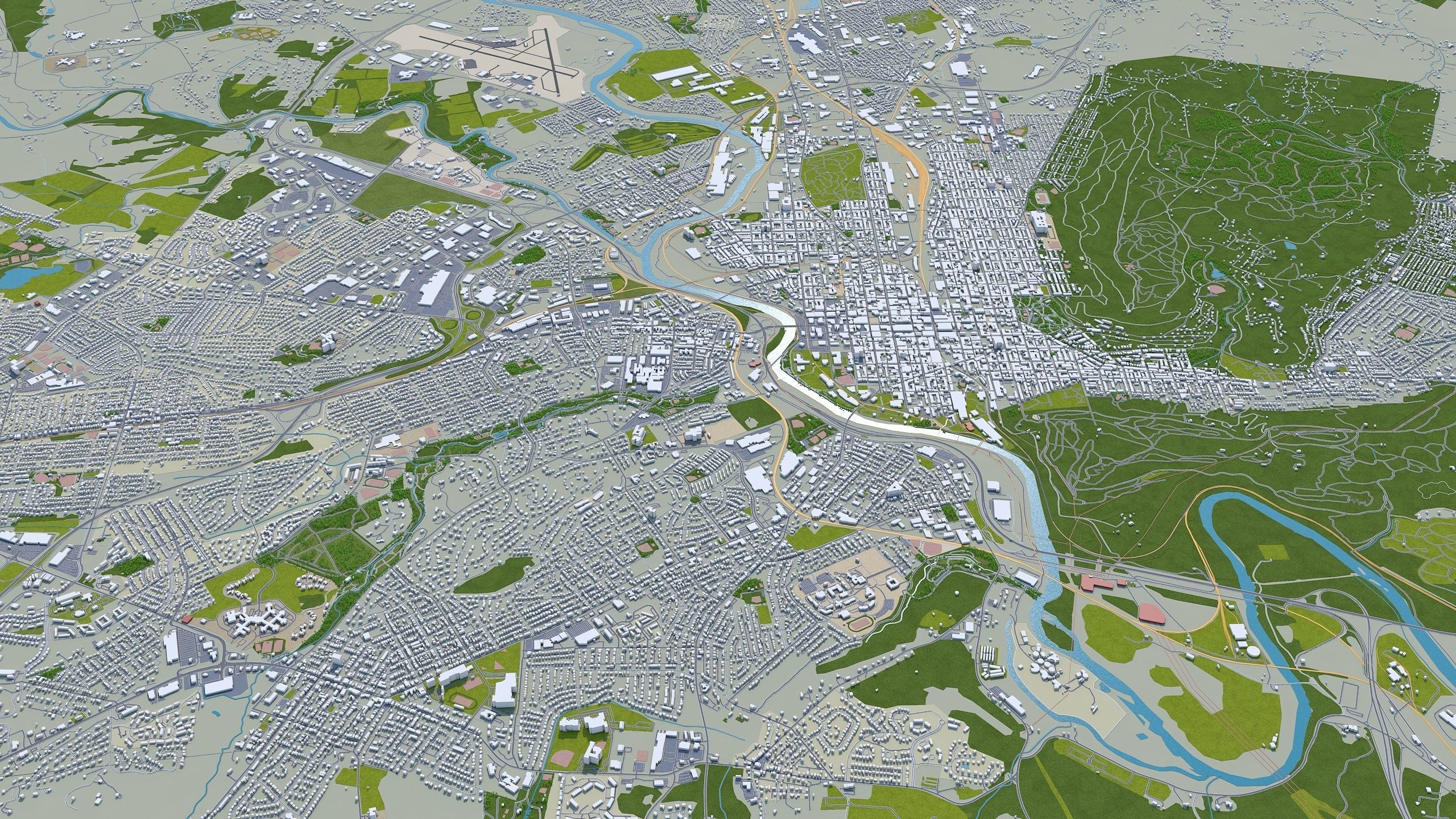 3D model Reading Pennsylvania USA VR / AR / low-poly | CGTrader