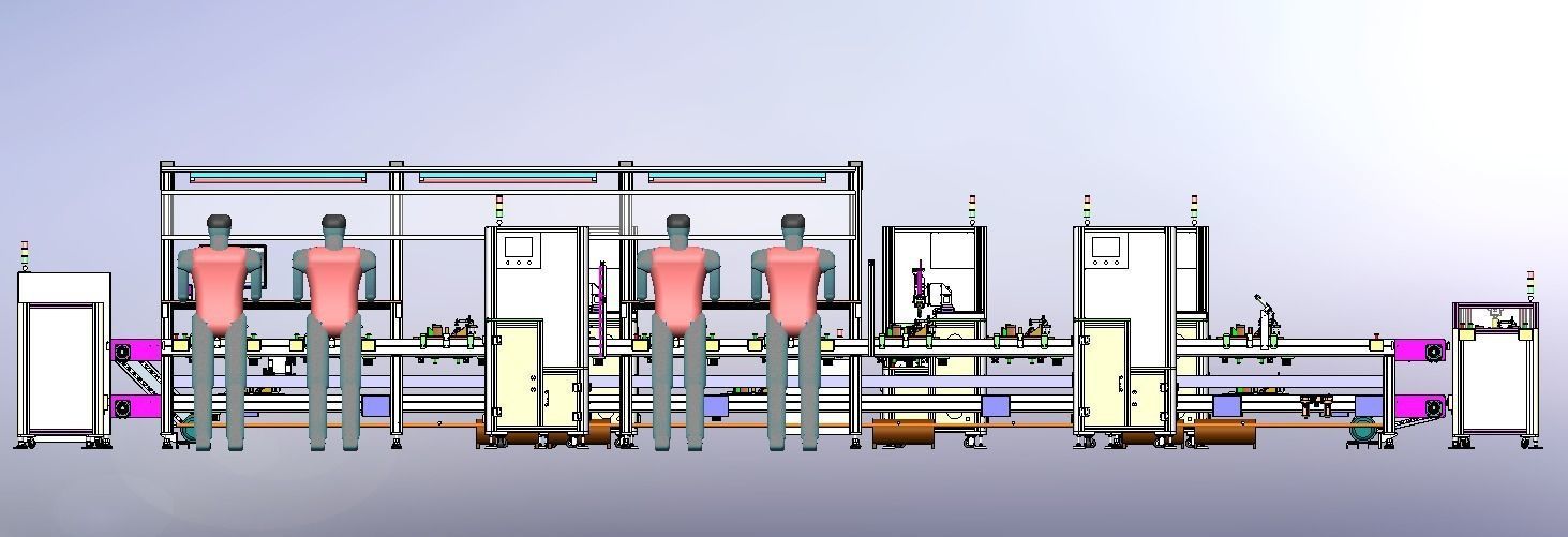 Air speaker rear cover assembly line 3D model | CGTrader