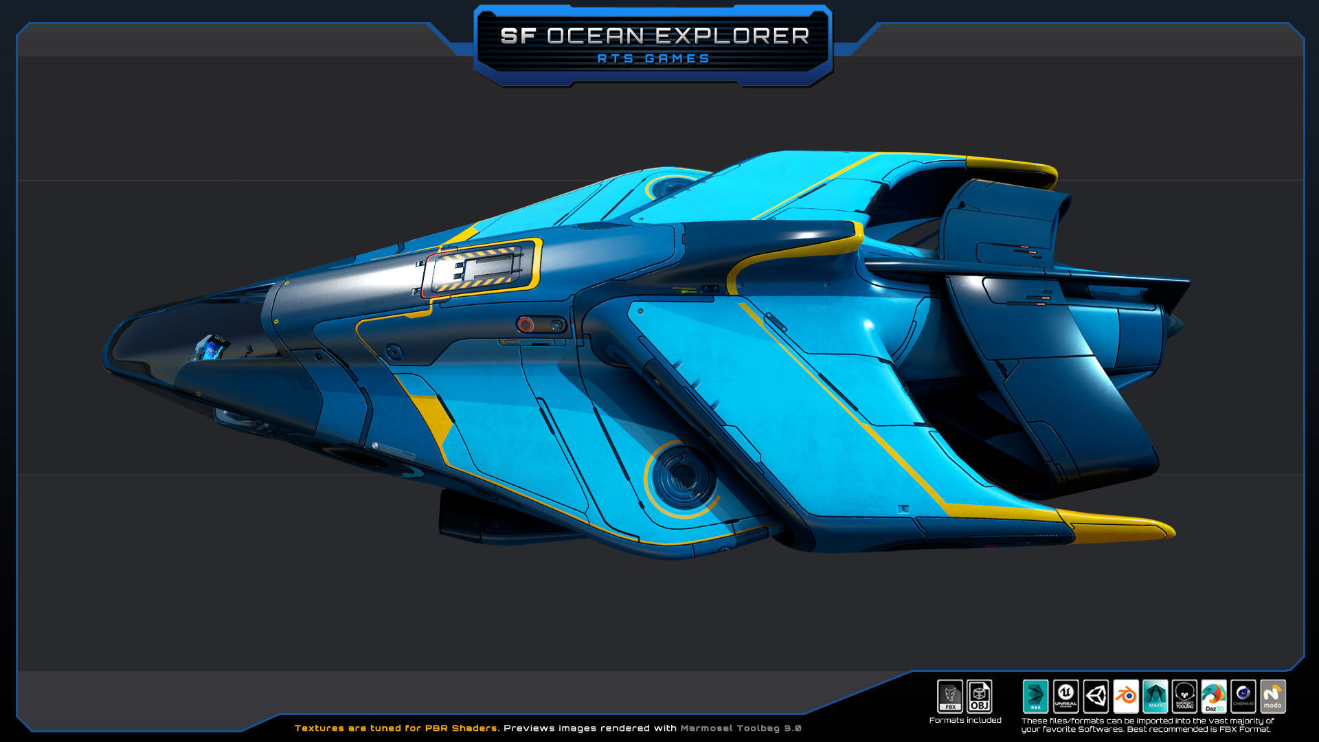 3D model SciFi - Ocean Explorer VR / AR / low-poly | CGTrader