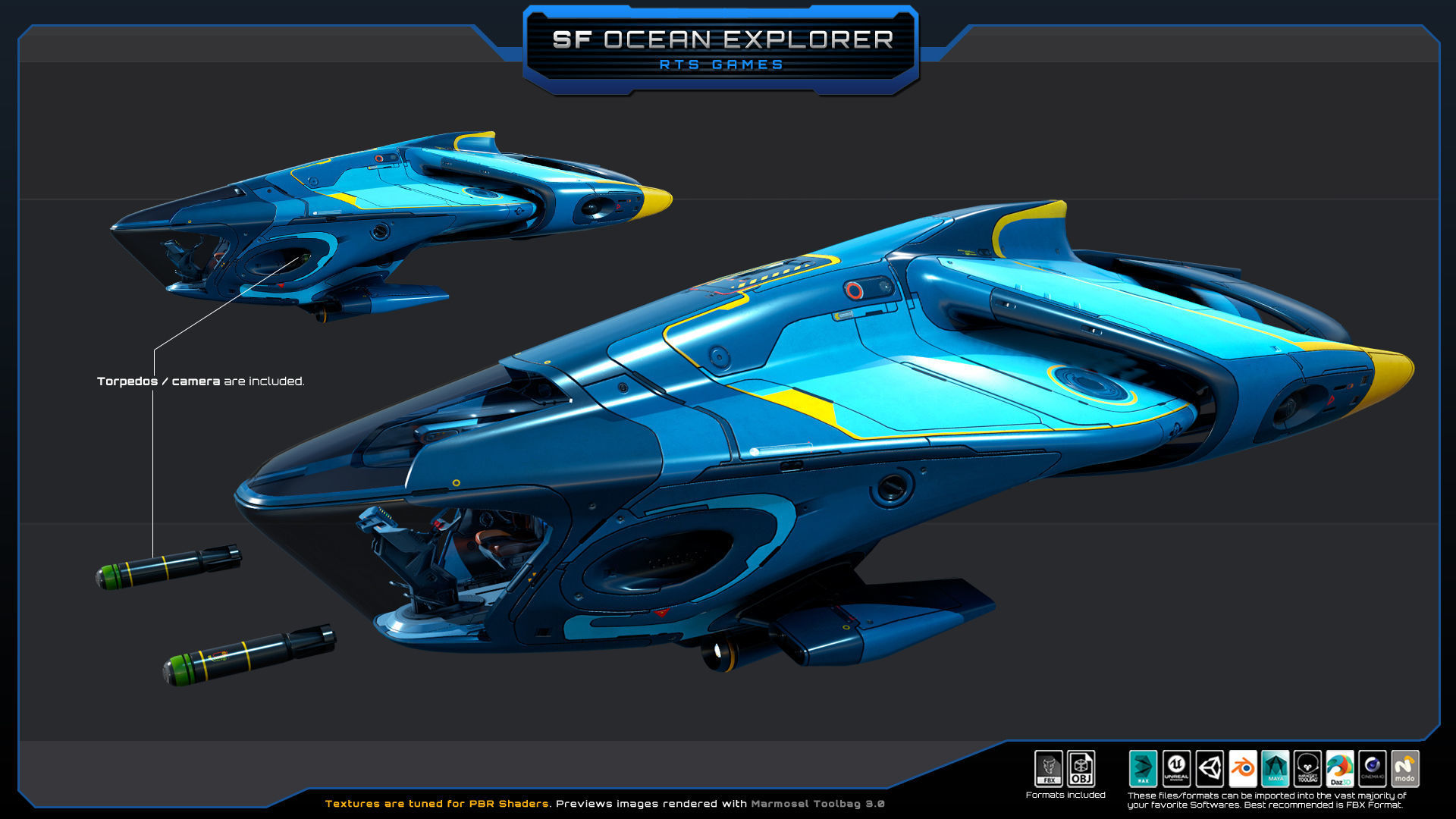 3D model SciFi - Ocean Explorer VR / AR / low-poly | CGTrader