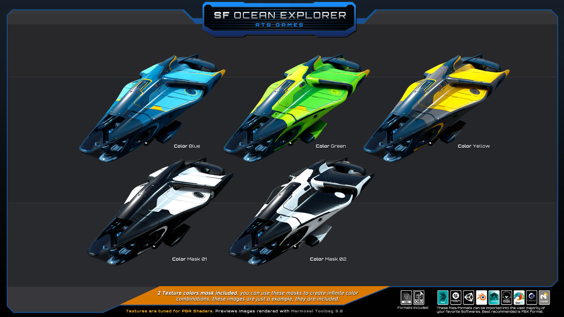 3D model SciFi - Ocean Explorer VR / AR / low-poly | CGTrader