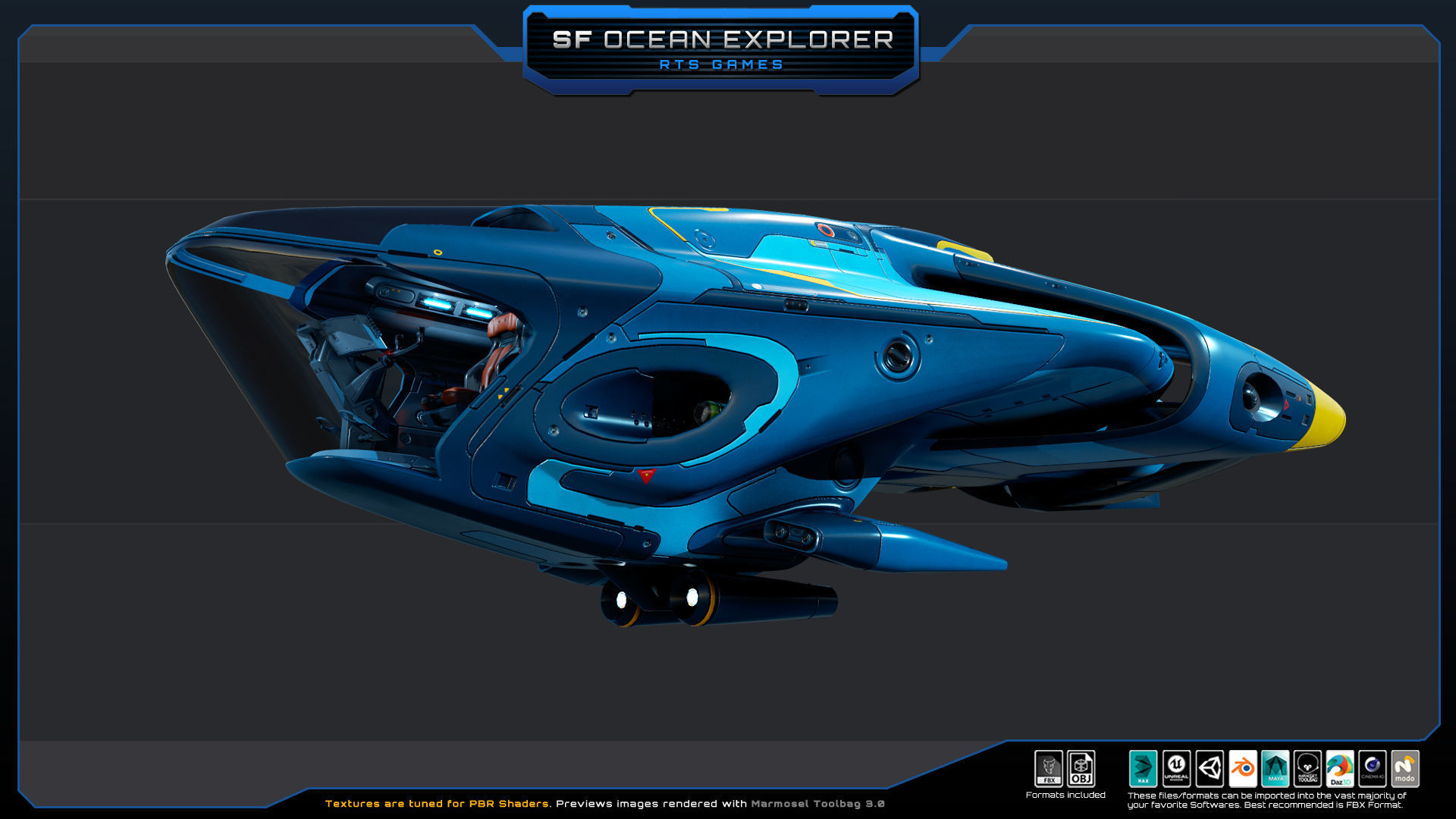 3D model SciFi - Ocean Explorer VR / AR / low-poly | CGTrader
