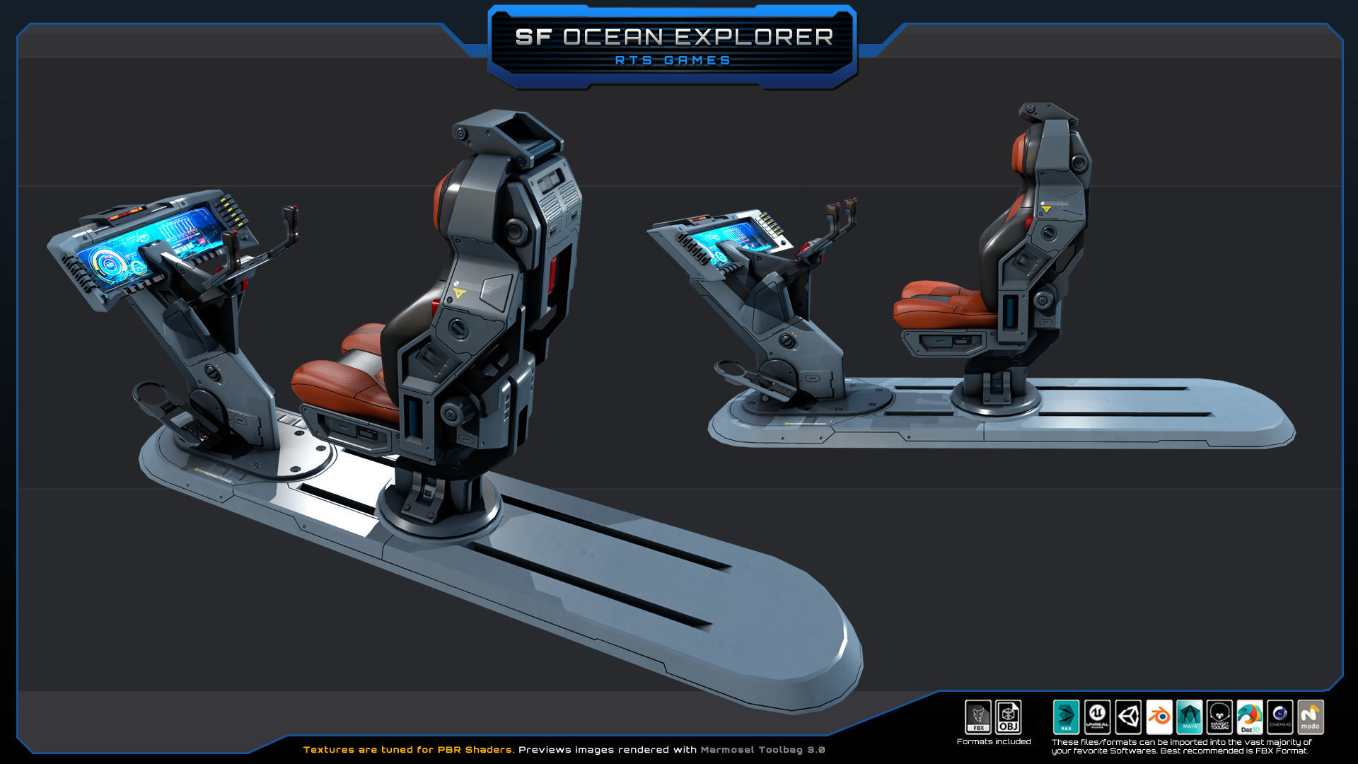 3D model SciFi - Ocean Explorer VR / AR / low-poly | CGTrader