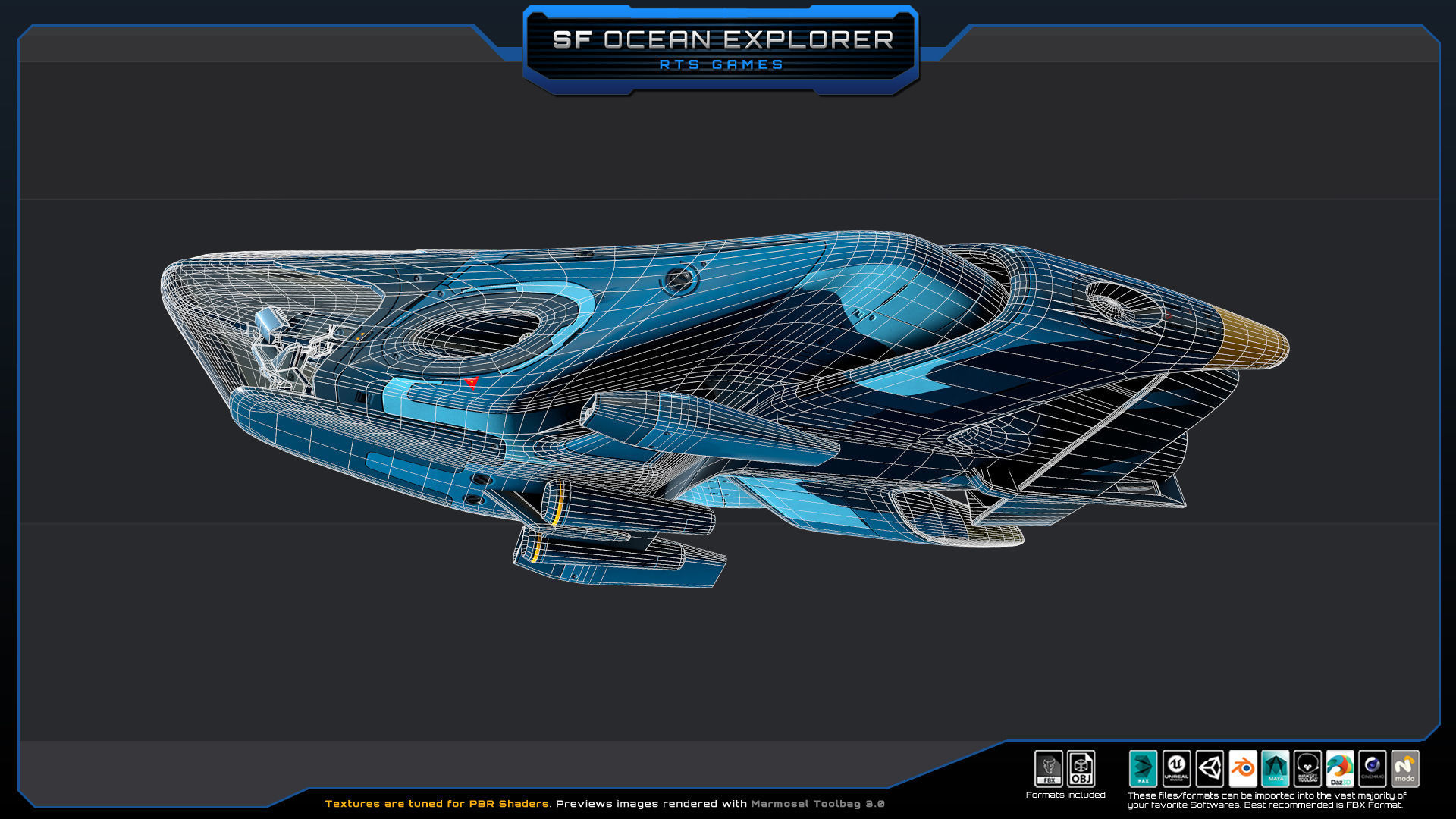 3D model SciFi - Ocean Explorer VR / AR / low-poly | CGTrader