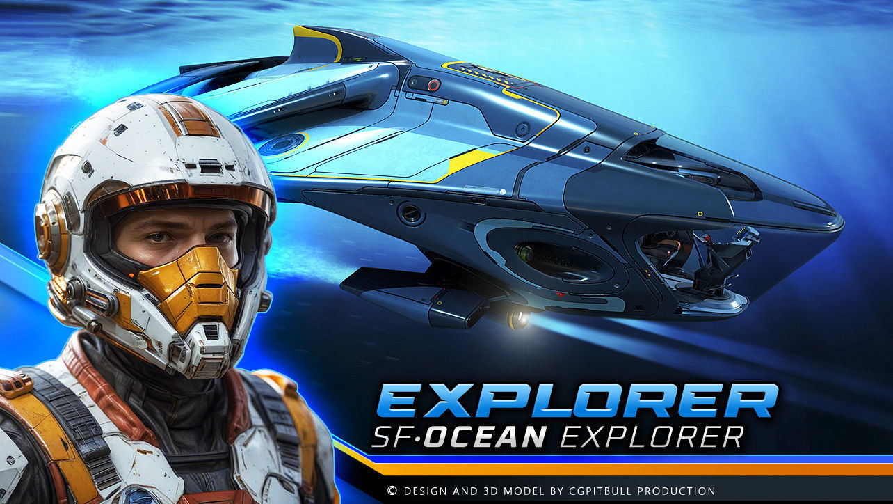 3D model SciFi - Ocean Explorer VR / AR / low-poly | CGTrader
