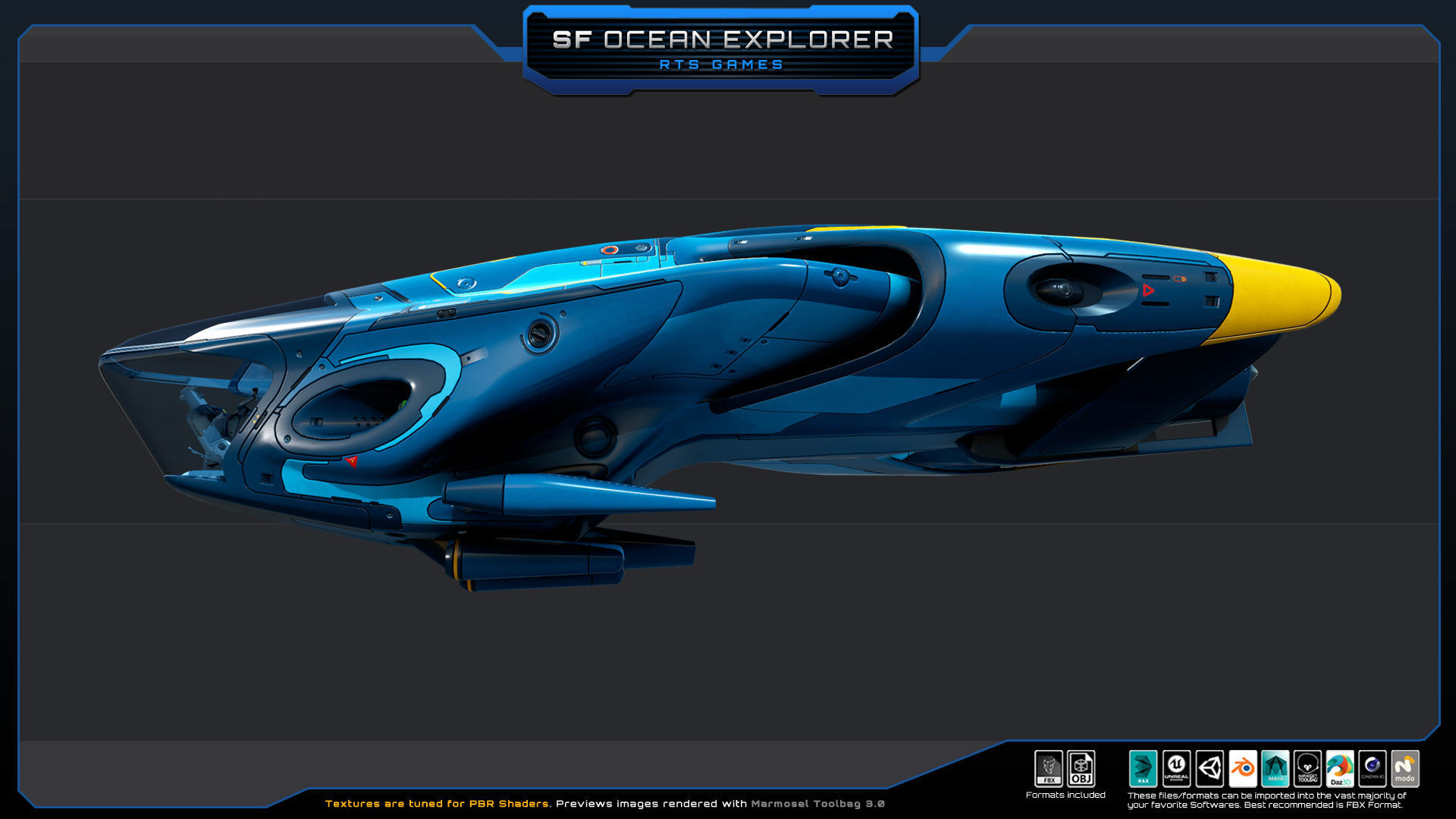 3D model SciFi - Ocean Explorer VR / AR / low-poly | CGTrader