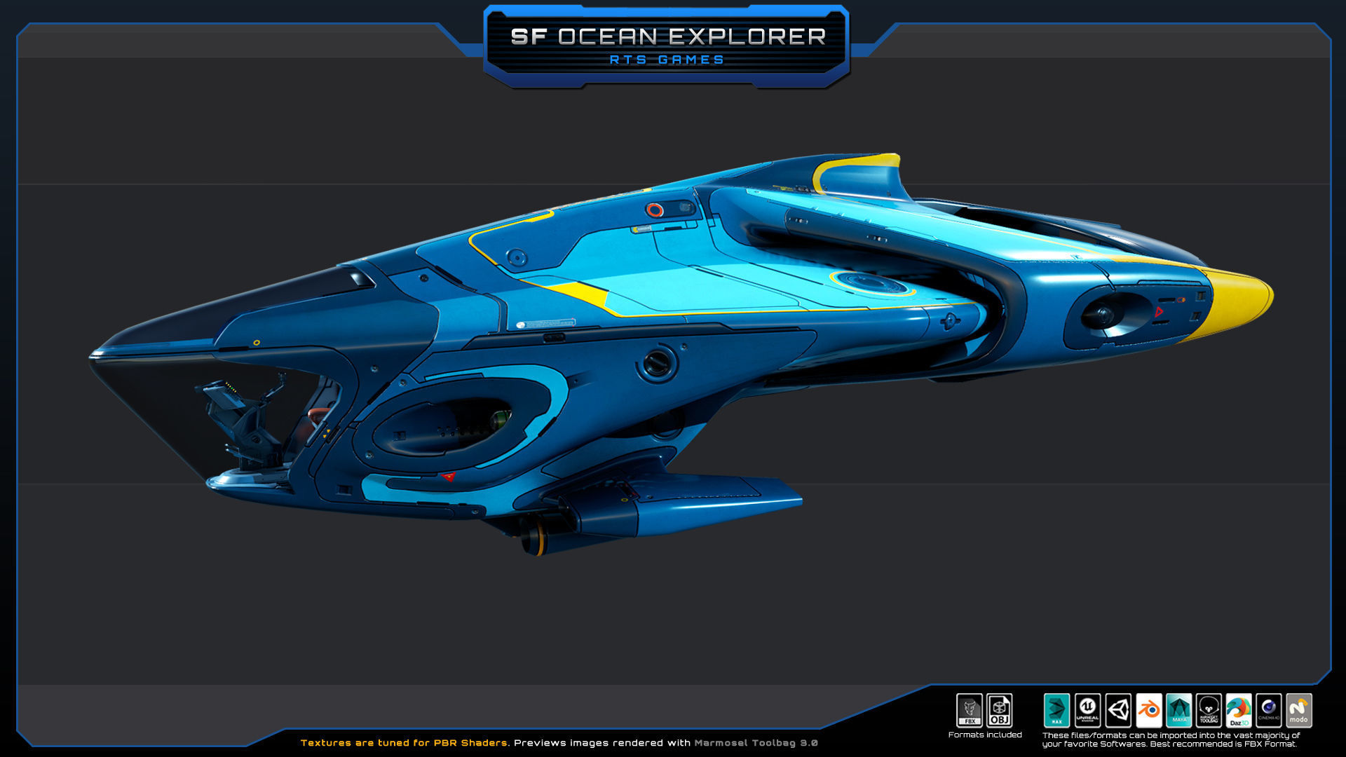 3D model SciFi - Ocean Explorer VR / AR / low-poly | CGTrader