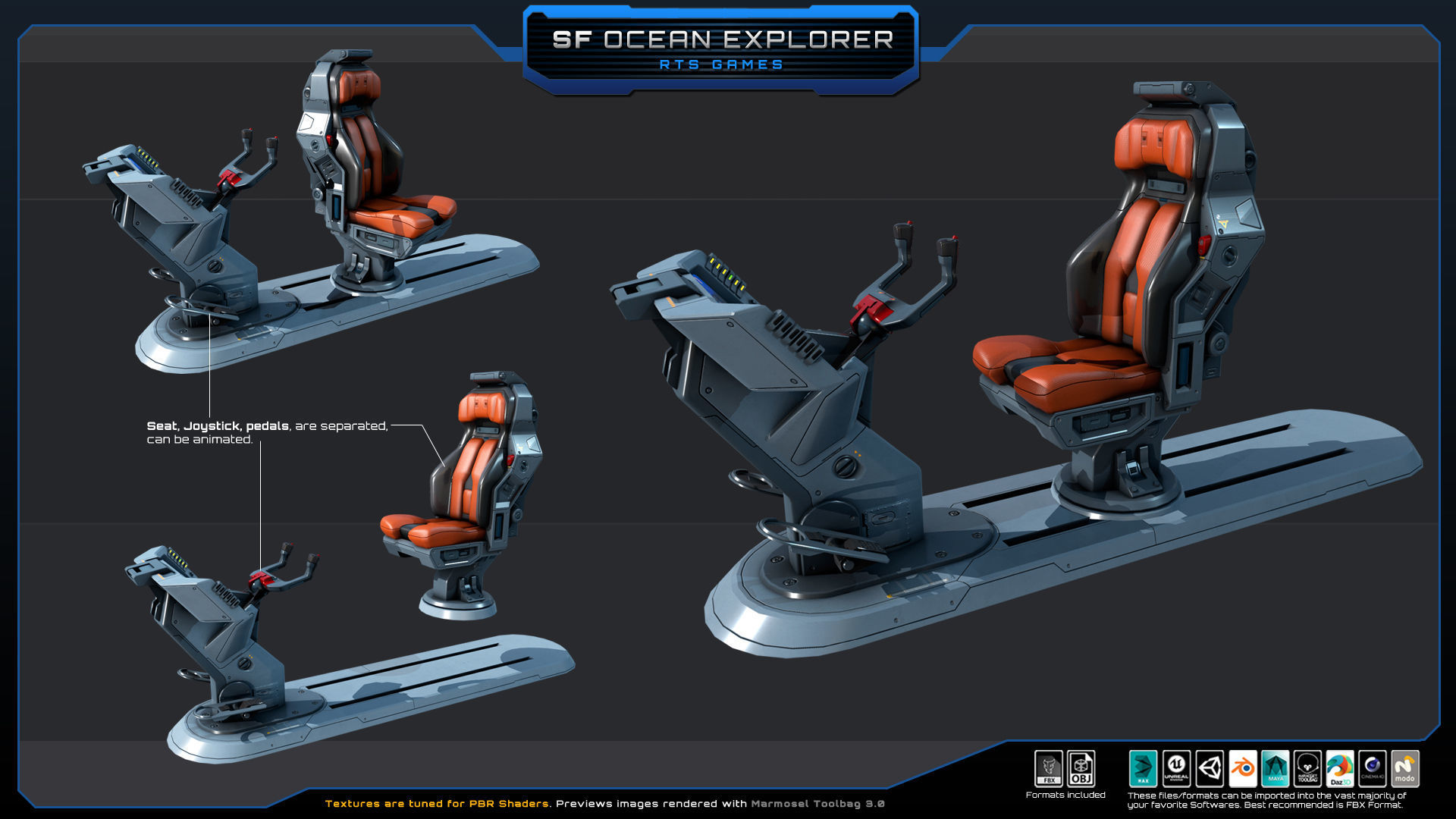 3D model SciFi - Ocean Explorer VR / AR / low-poly | CGTrader