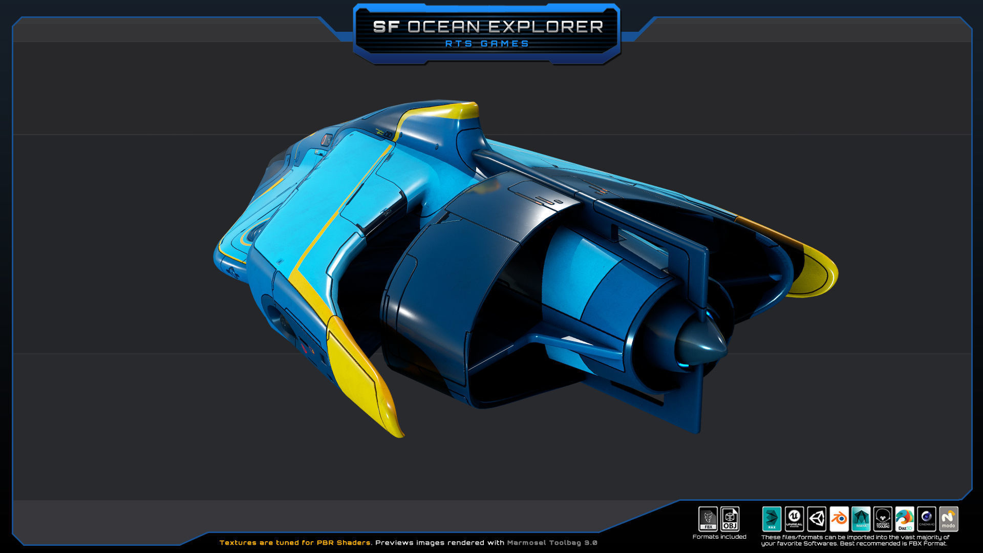 3D model SciFi - Ocean Explorer VR / AR / low-poly | CGTrader