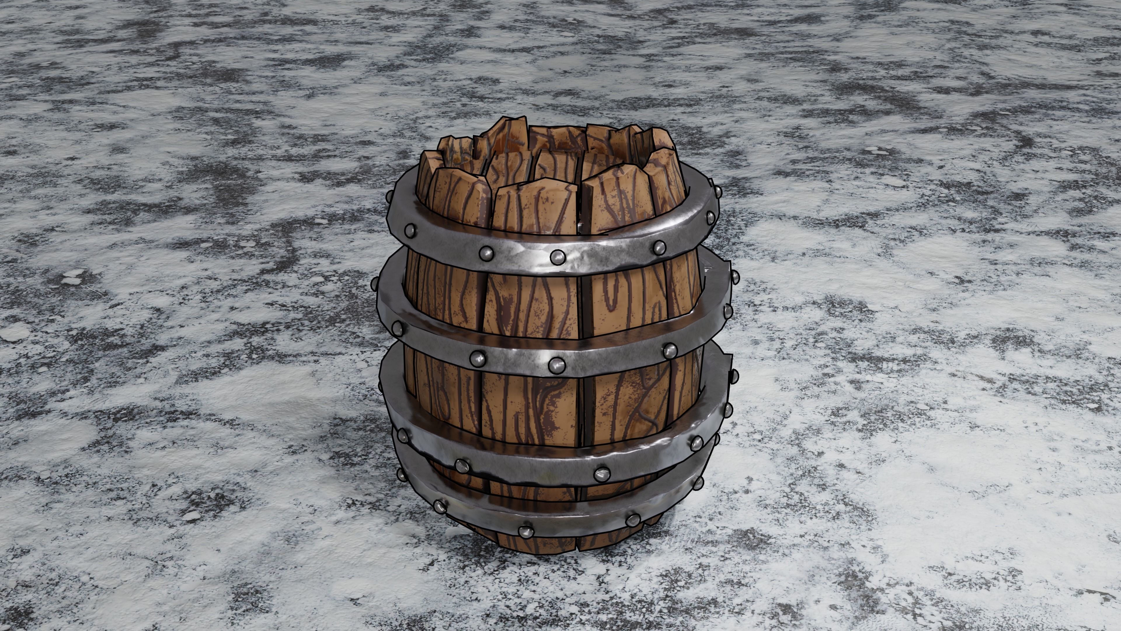 3D model Stylized Barrel VR / AR / low-poly | CGTrader