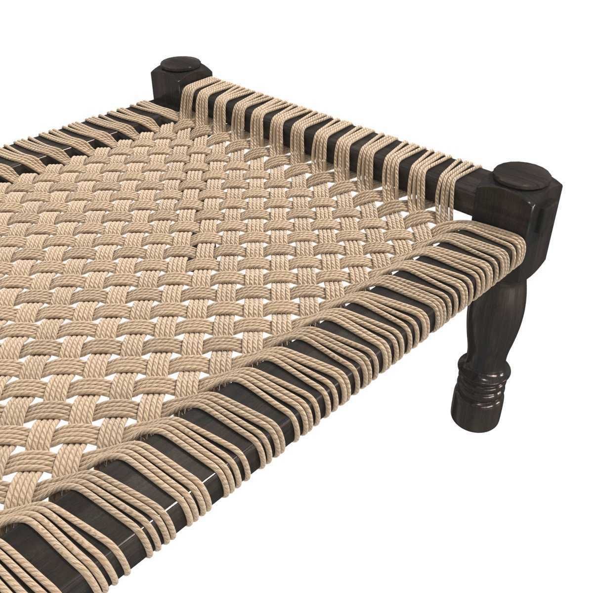 Restoration Hardware WOVEN INDIAN CHARPOY BENCH 3D model | CGTrader