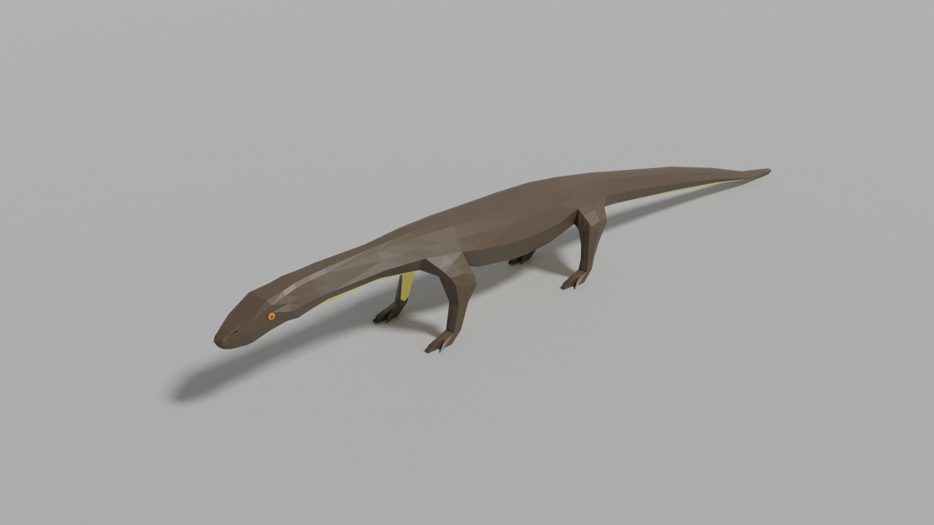 3D model Cartoon Monitor Lizard VR / AR / low-poly | CGTrader