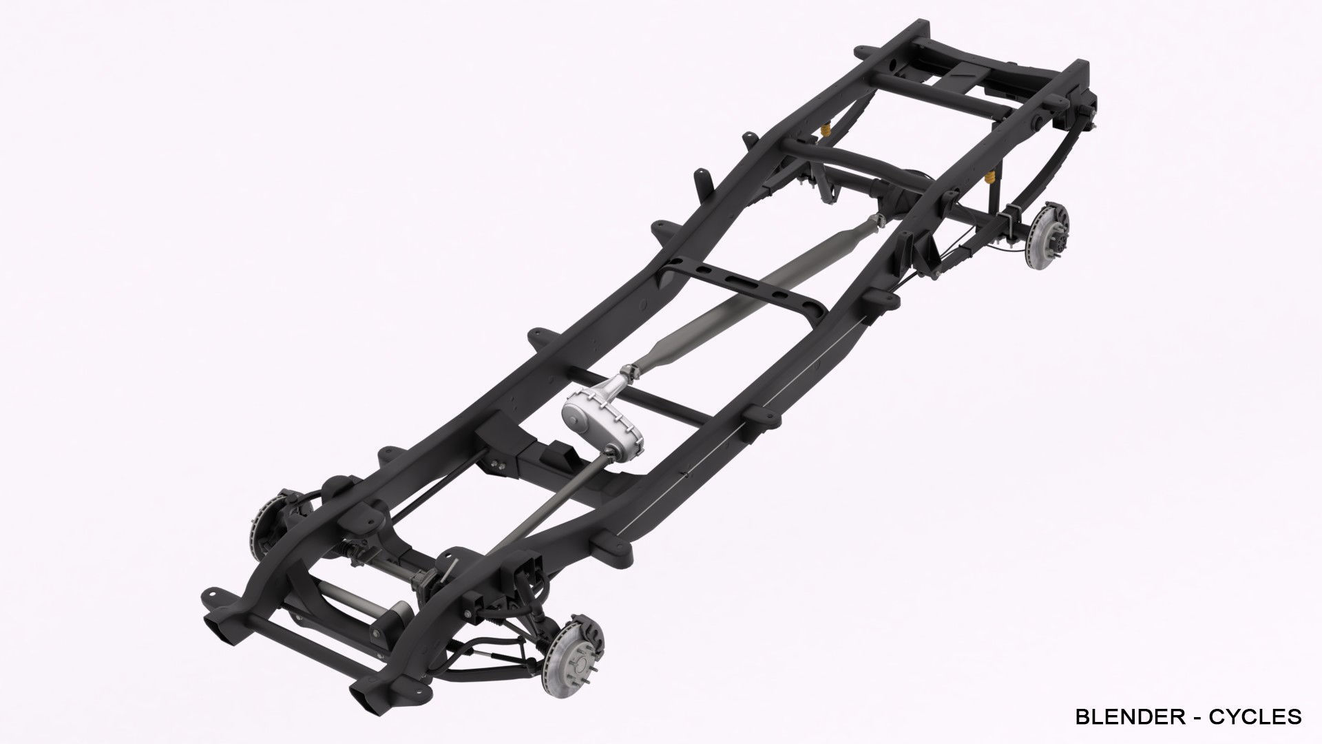 HD PICKUP TRUCK CHASSIS 4WD IFS 3D model | CGTrader