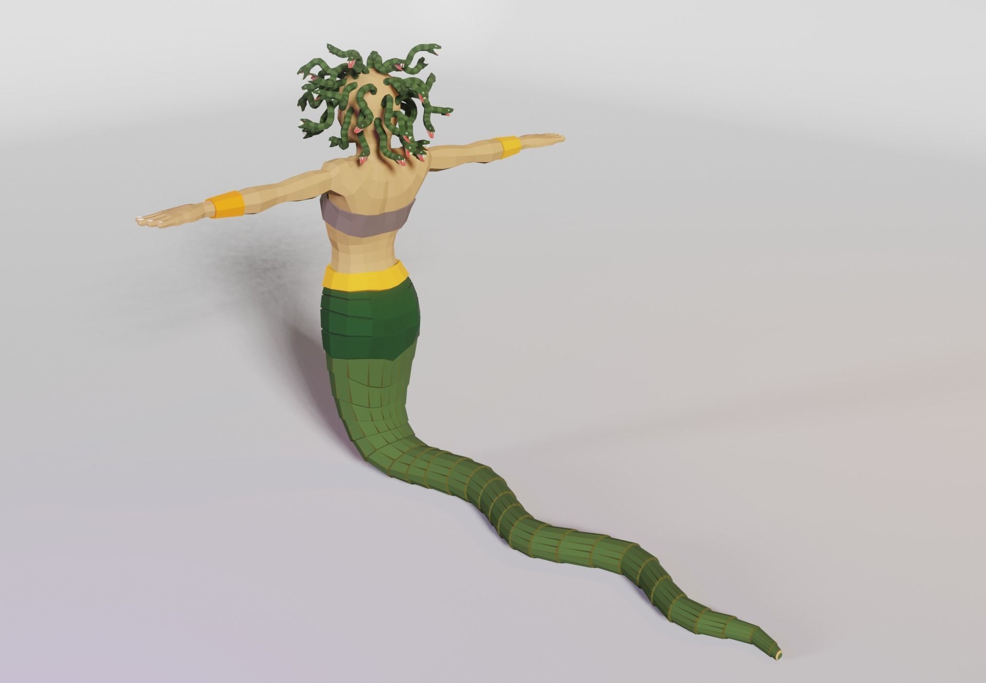 3D model low poly 3d medusa - rigged VR / AR / low-poly rigged | CGTrader