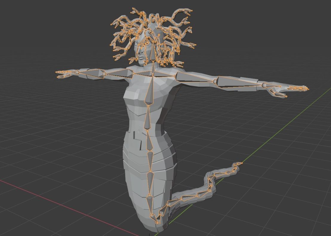 3D model low poly 3d medusa - rigged VR / AR / low-poly rigged | CGTrader