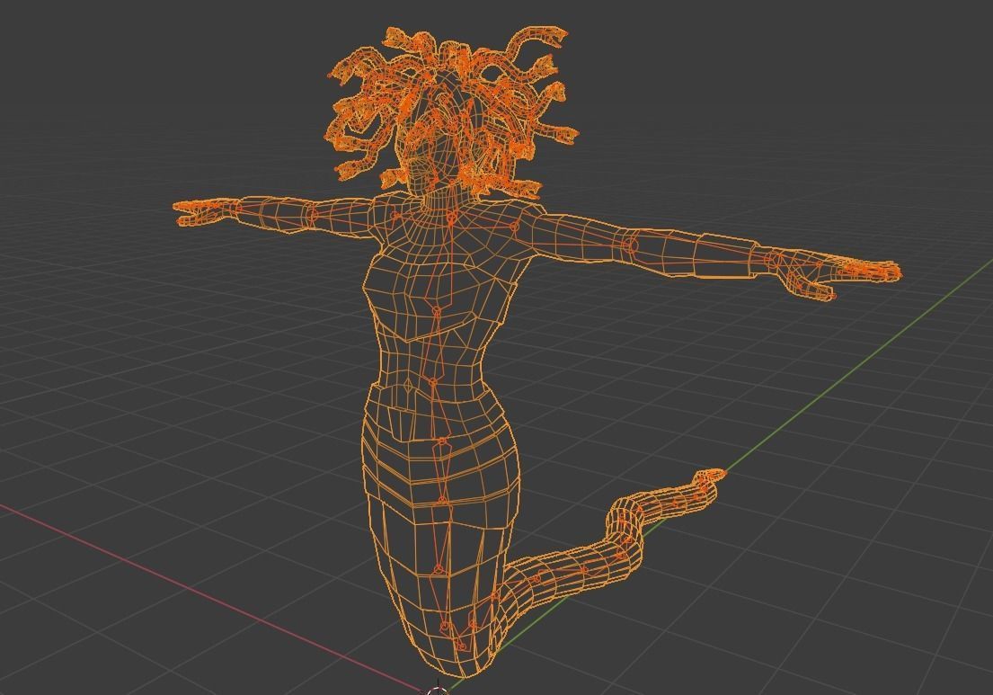 3D model low poly 3d medusa - rigged VR / AR / low-poly rigged | CGTrader