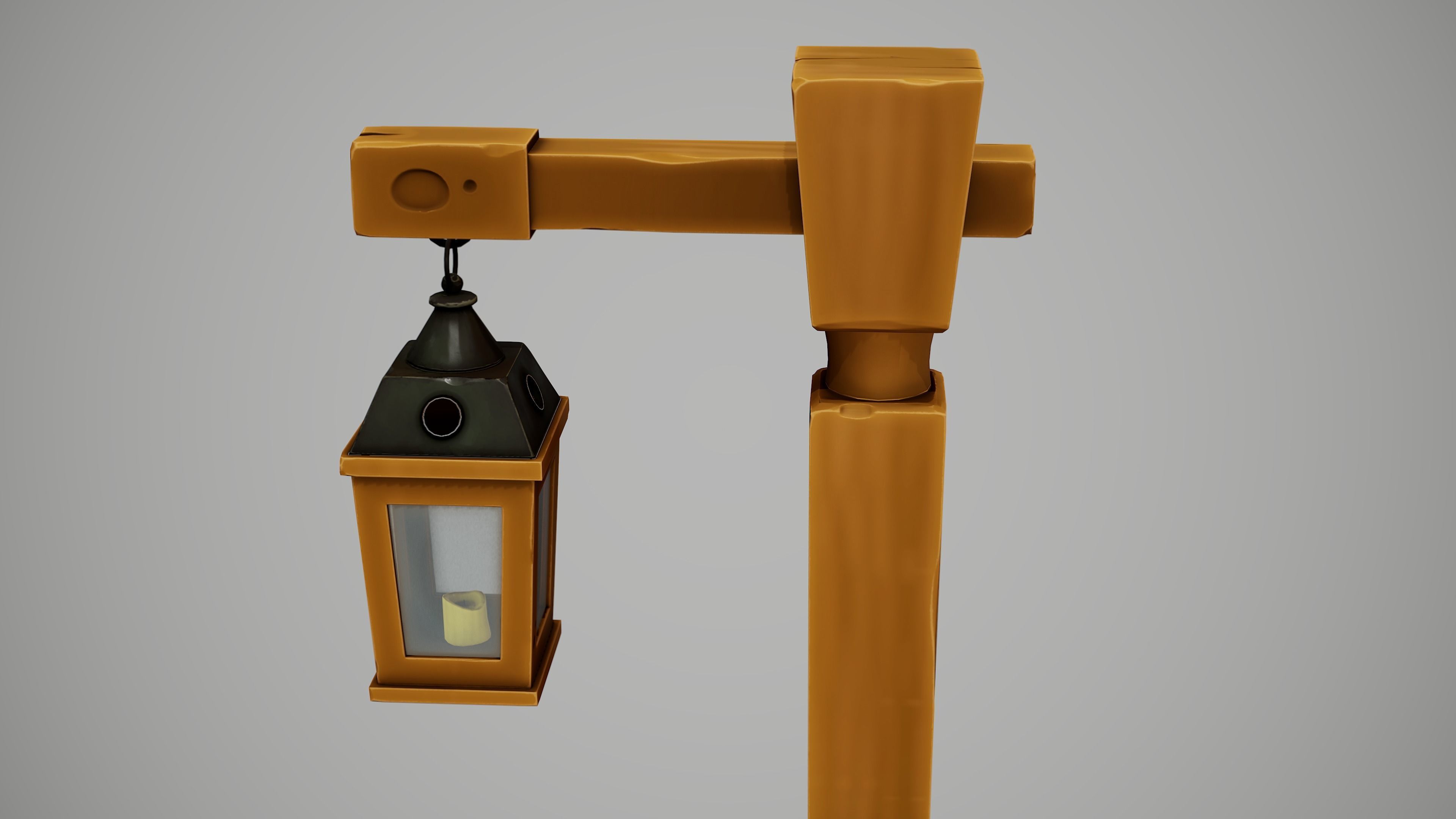 3D model Stylized Light Pole VR / AR / low-poly | CGTrader