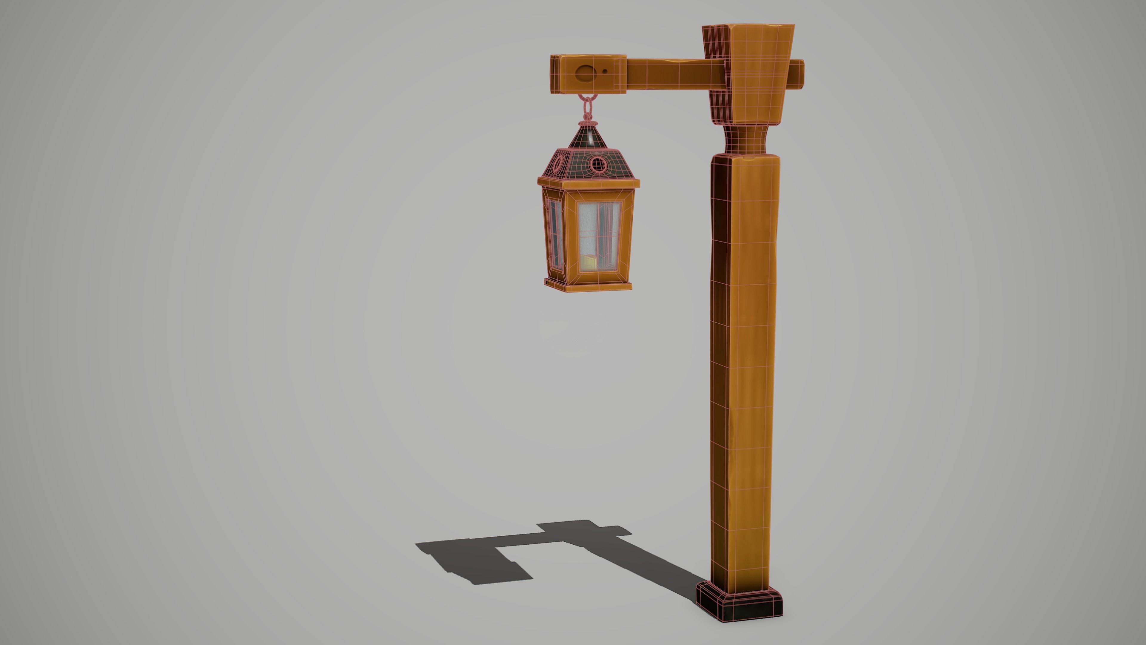 3D model Stylized Light Pole VR / AR / low-poly | CGTrader