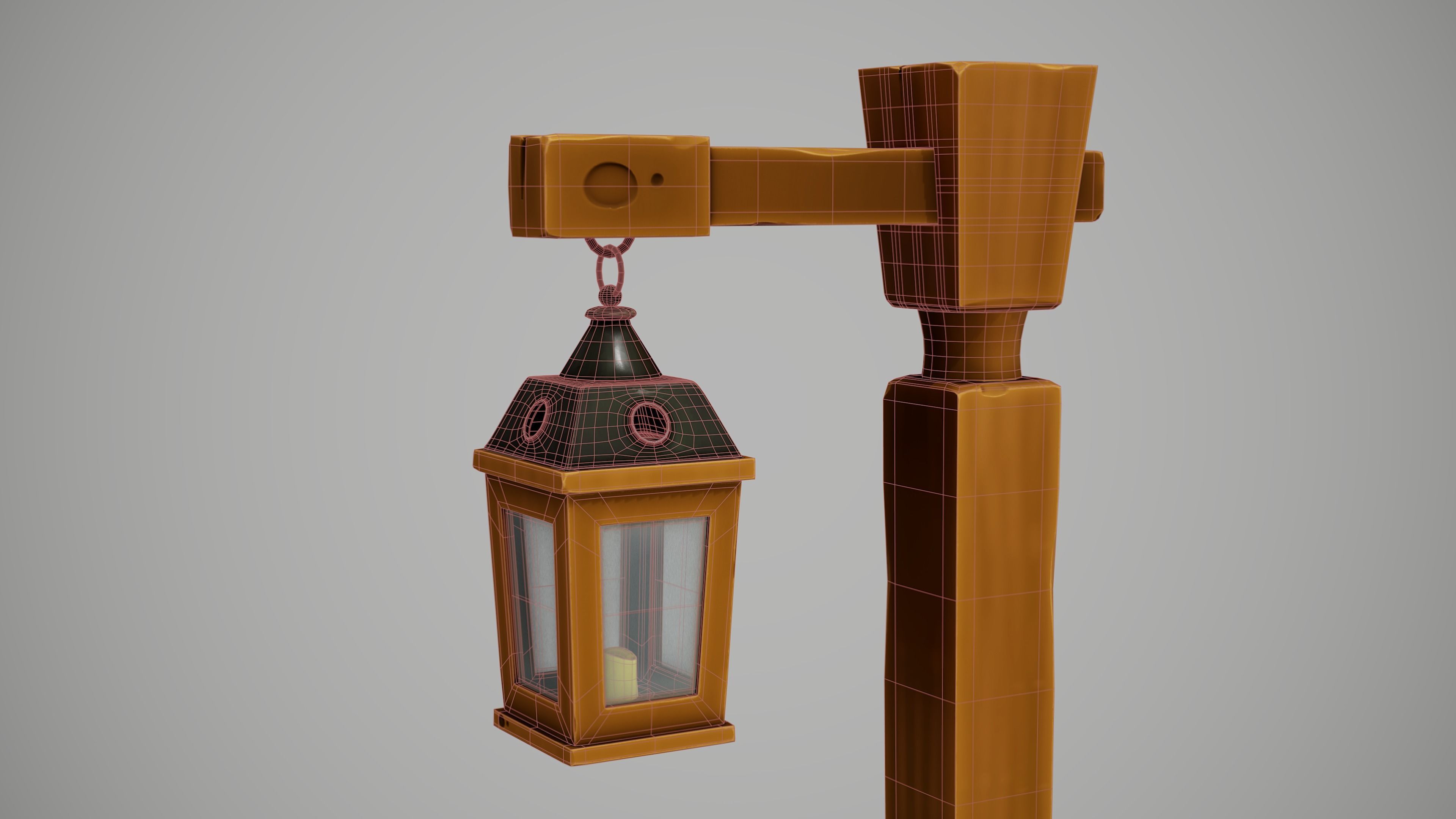 3D model Stylized Light Pole VR / AR / low-poly | CGTrader