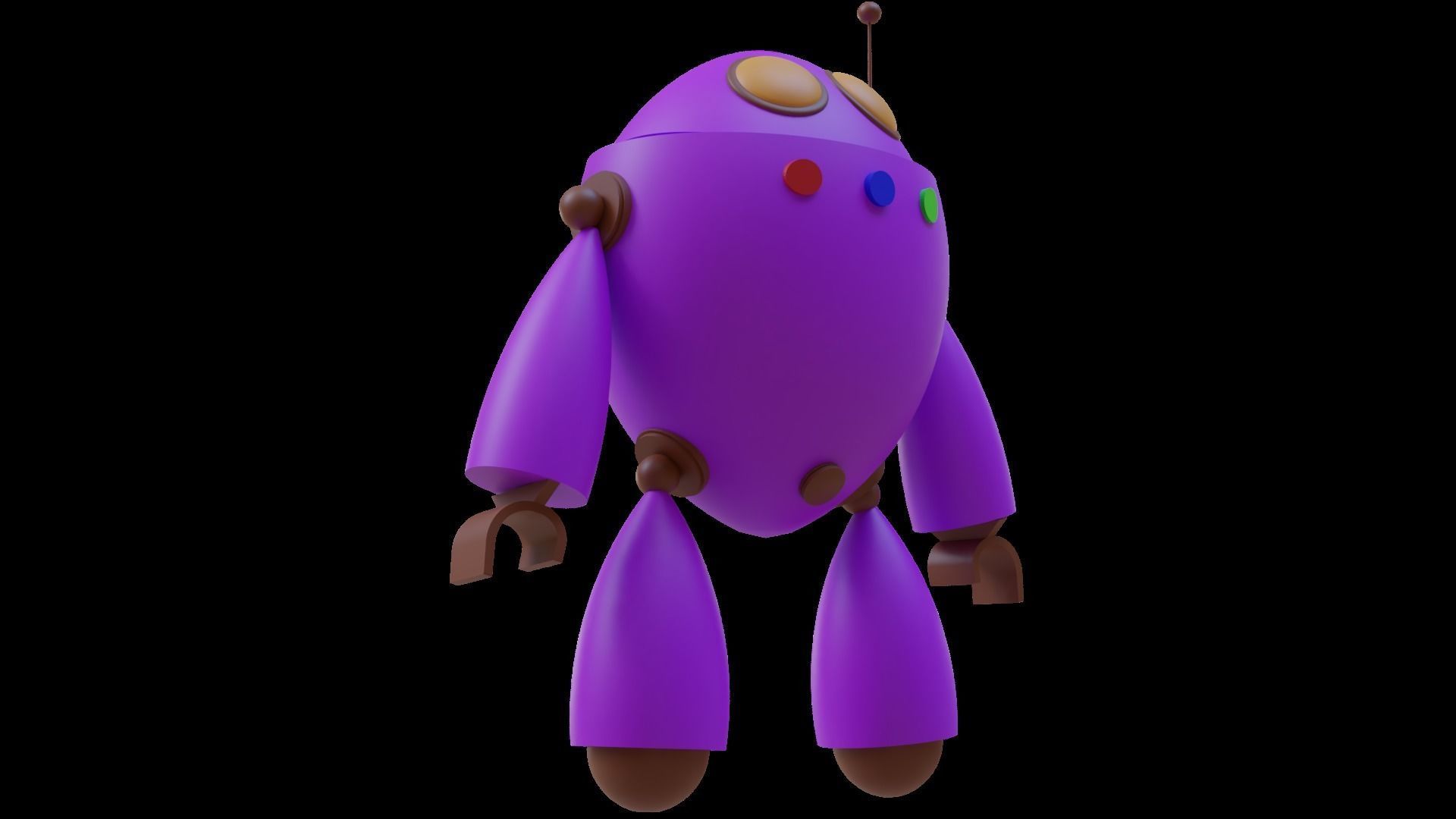 MIGHTY CARTOON ROBOT free 3D model animated rigged | CGTrader