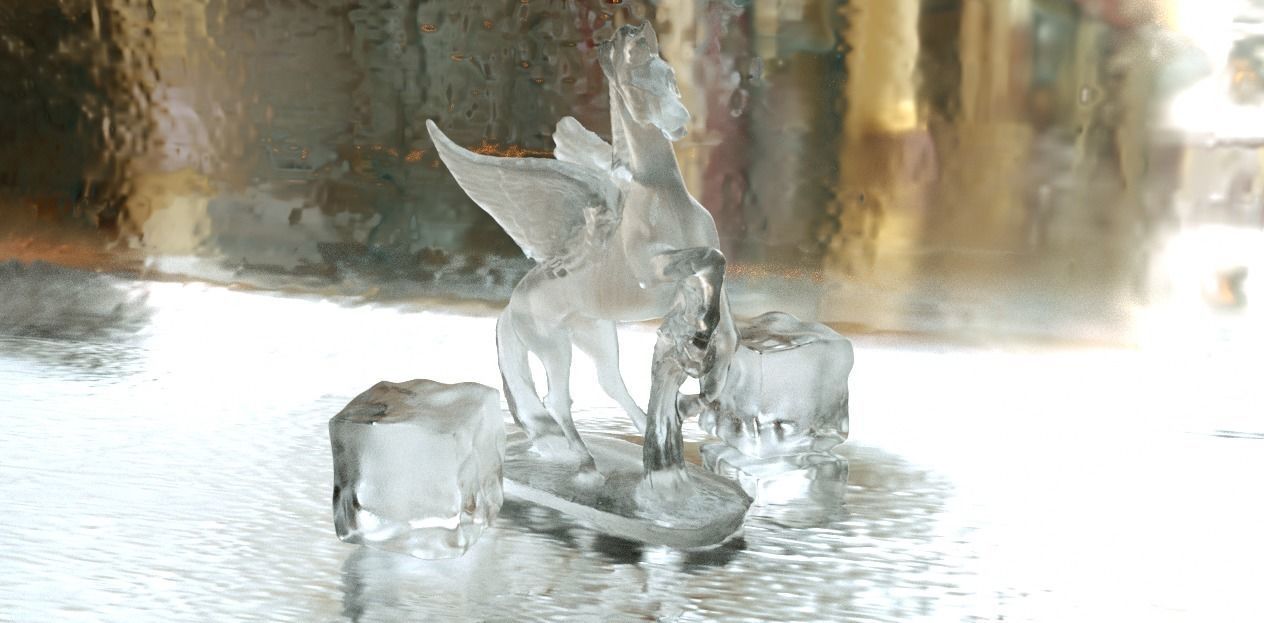 Ice Pegasus 3D model animated | CGTrader