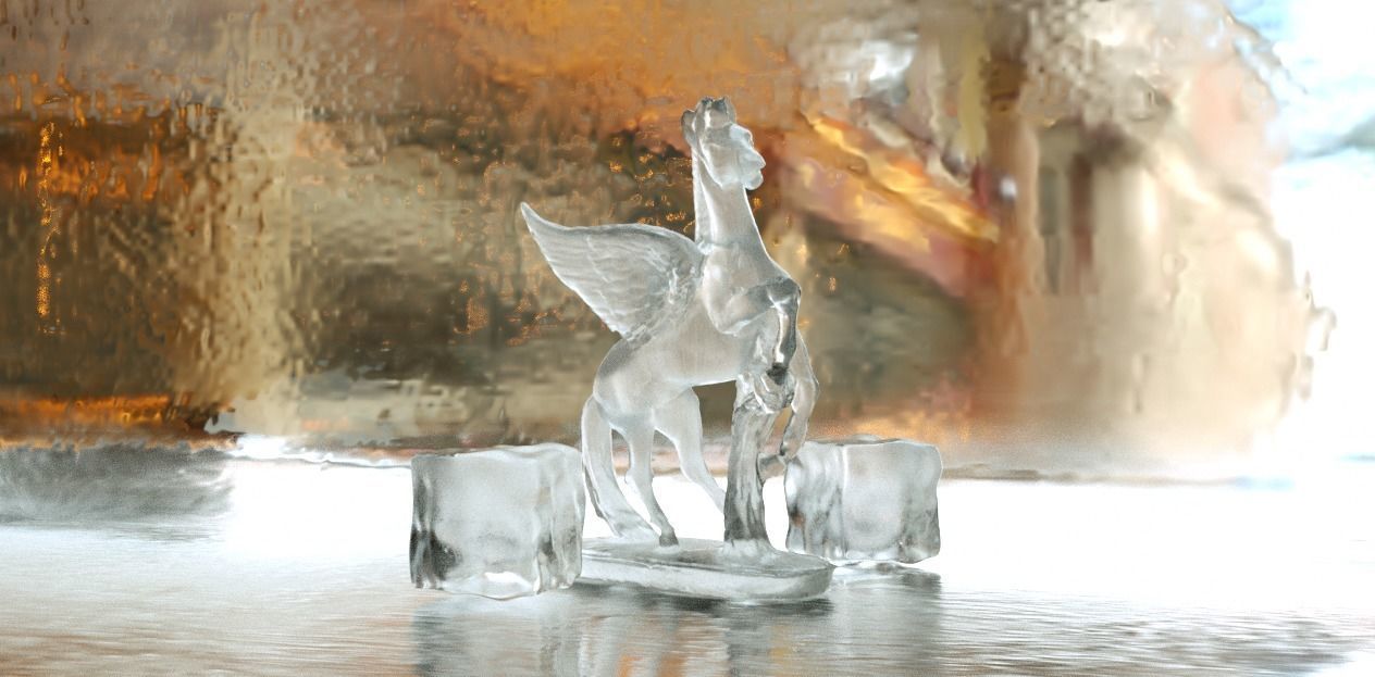 Ice Pegasus 3D model animated | CGTrader
