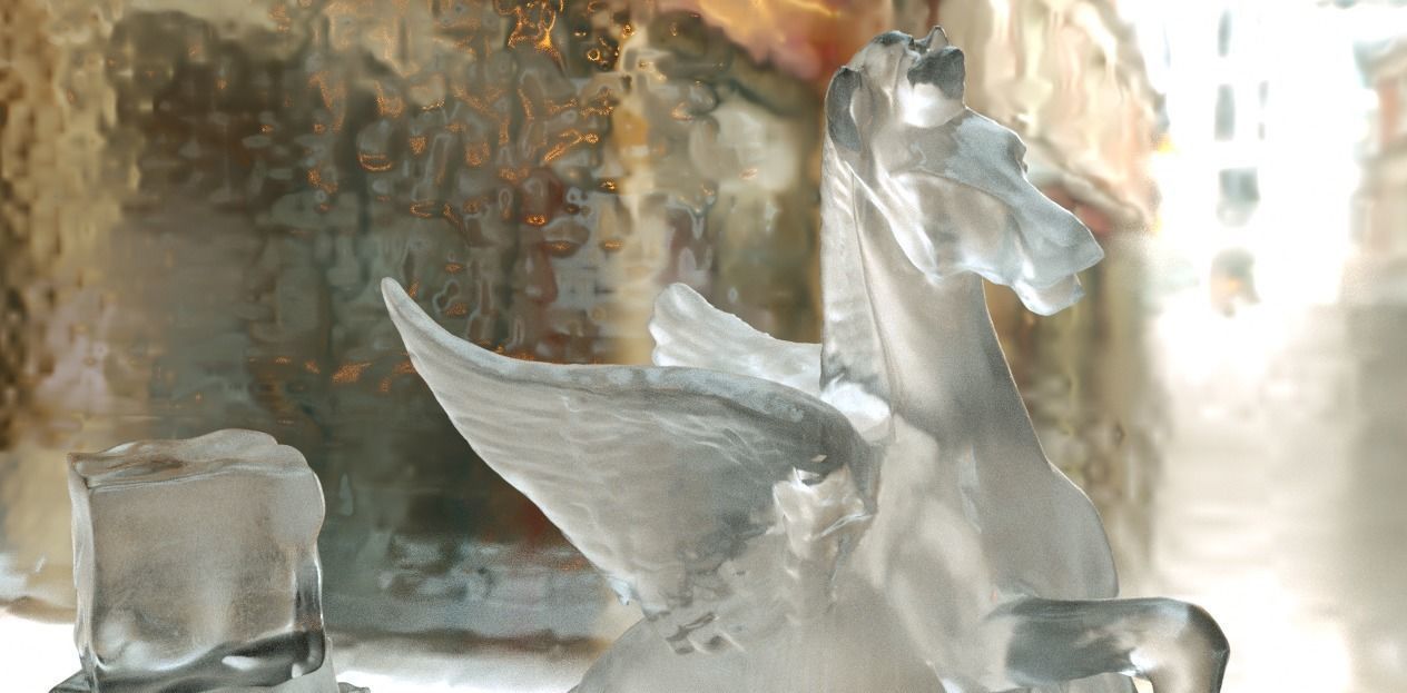 Ice Pegasus 3D model animated | CGTrader