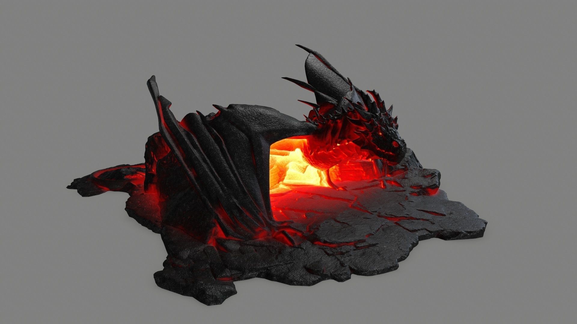 fire dragon 3D model | CGTrader