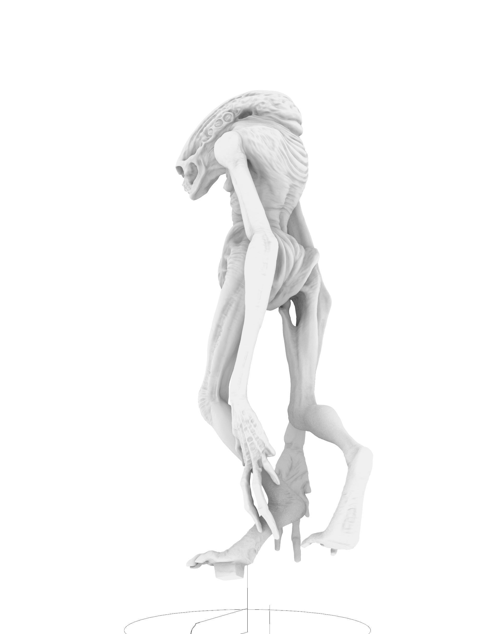 Alien Resurrection Newborn Statue 3D model 3D printable | CGTrader
