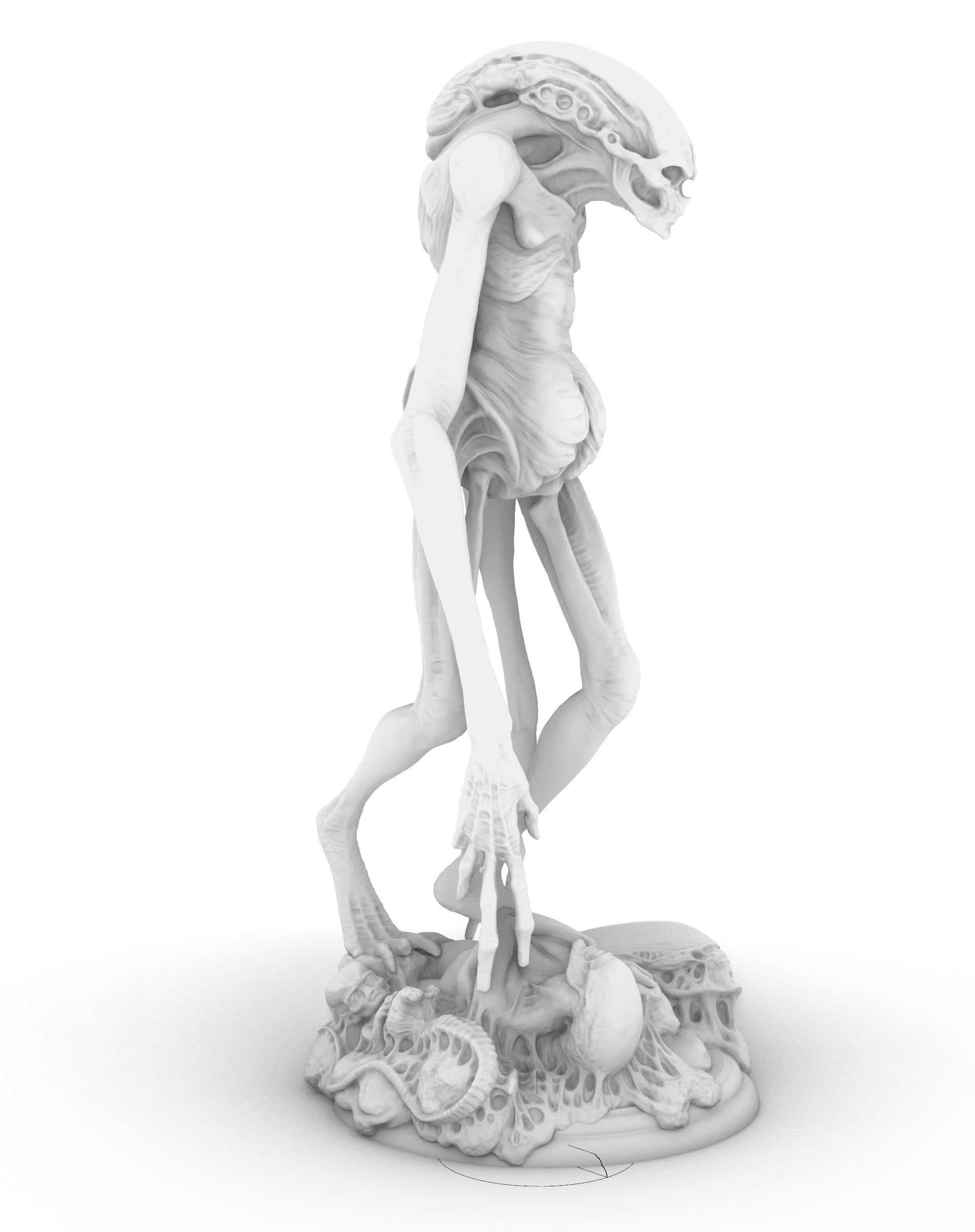 Alien Resurrection Newborn Statue 3D model 3D printable | CGTrader