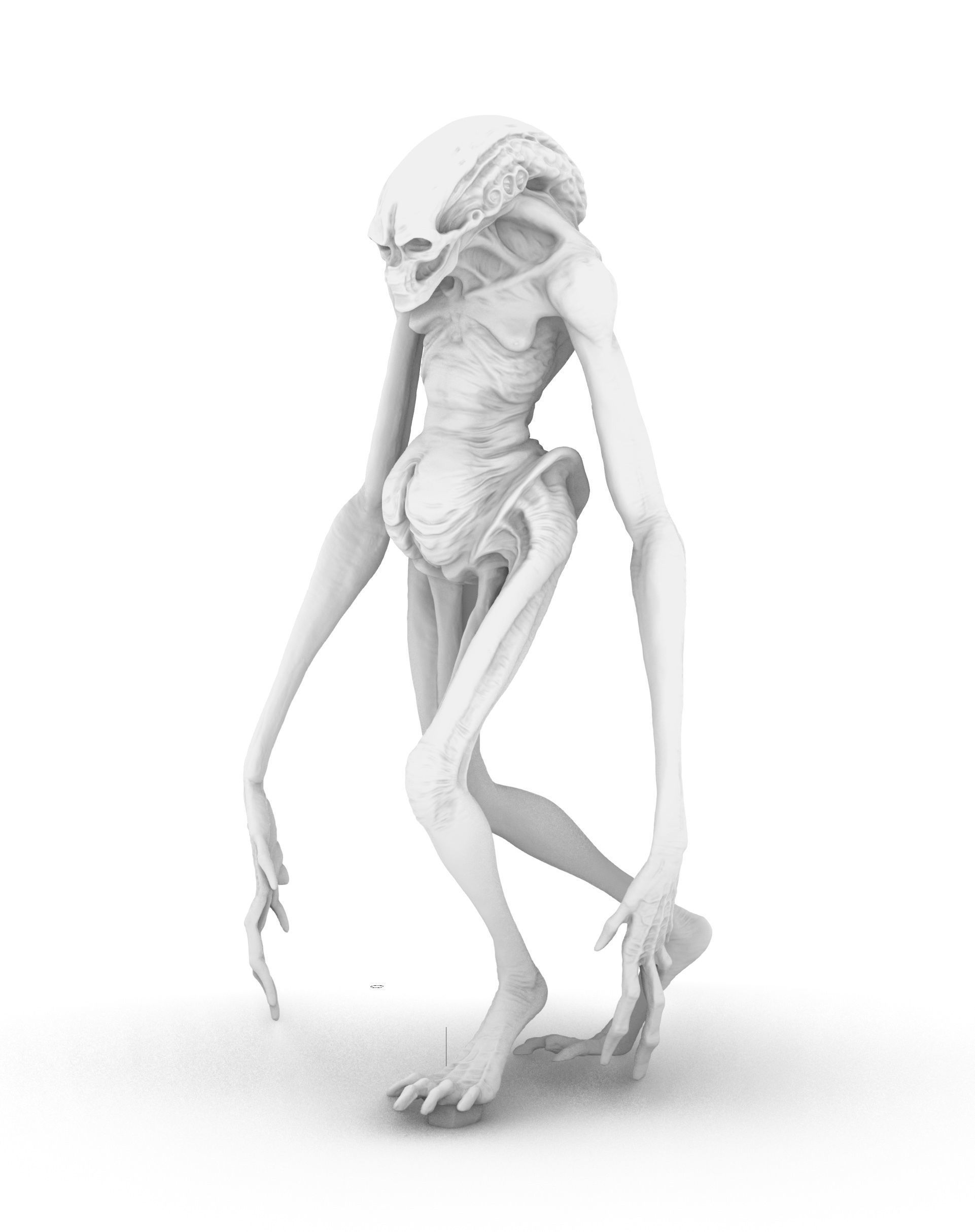 Alien Resurrection Newborn Statue 3D model 3D printable | CGTrader