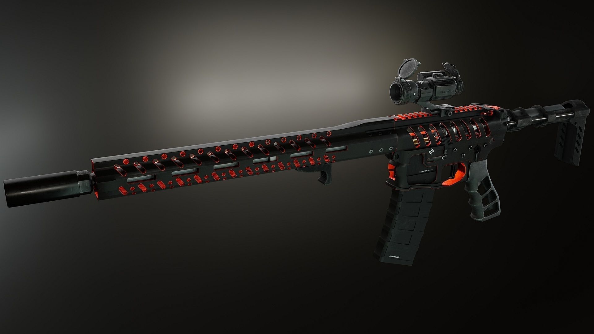 3D model Skeletonized AR15 Skelred VR / AR / low-poly | CGTrader