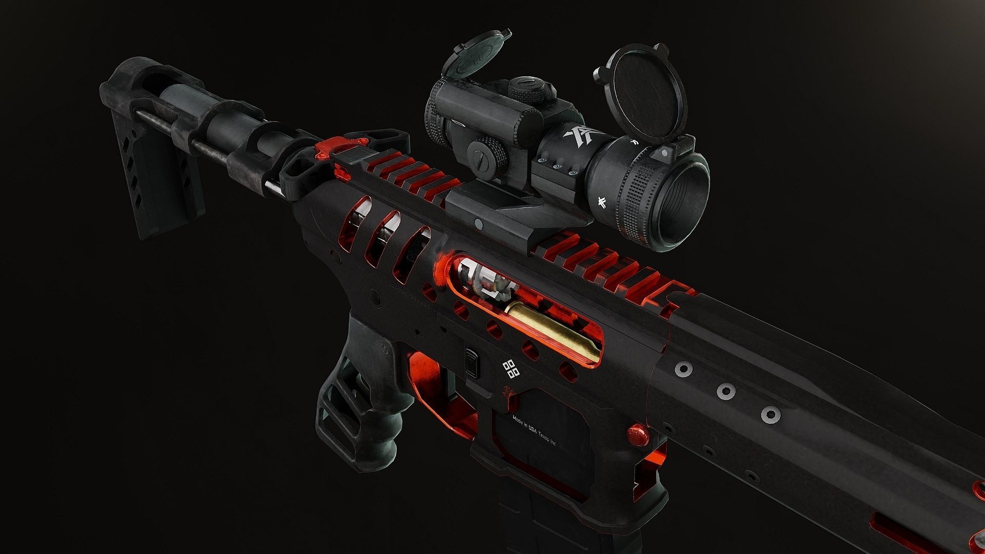 3D model Skeletonized AR15 Skelred VR / AR / low-poly | CGTrader