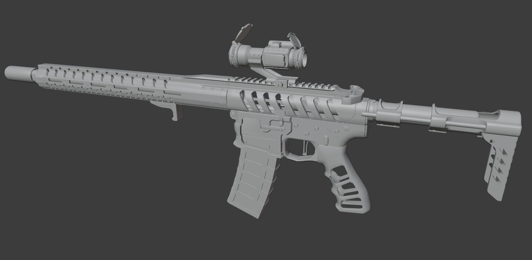 3D model Skeletonized AR15 Skelred VR / AR / low-poly | CGTrader
