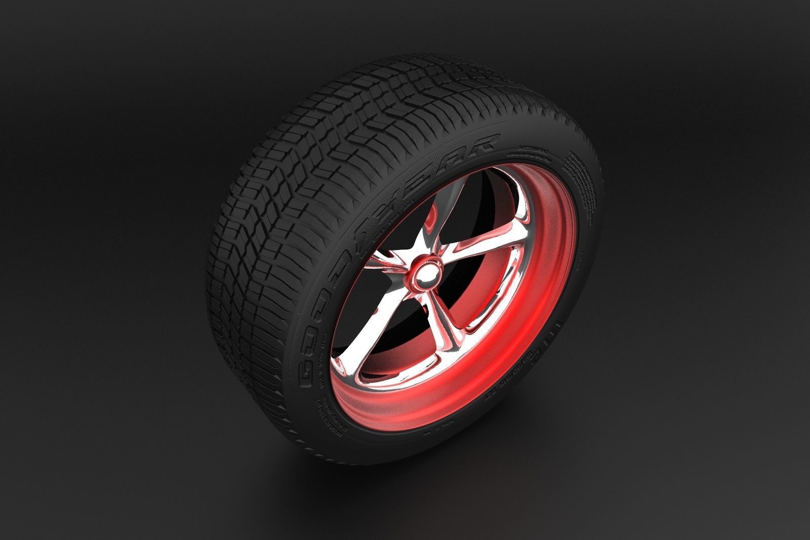 Hot rod rims-tuning free 3D model | CGTrader