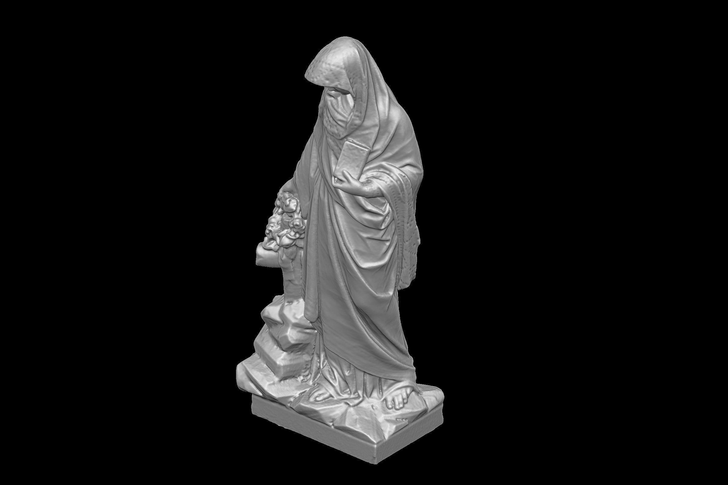 Old Funeral Sculpture Statue 3D model 3D printable | CGTrader