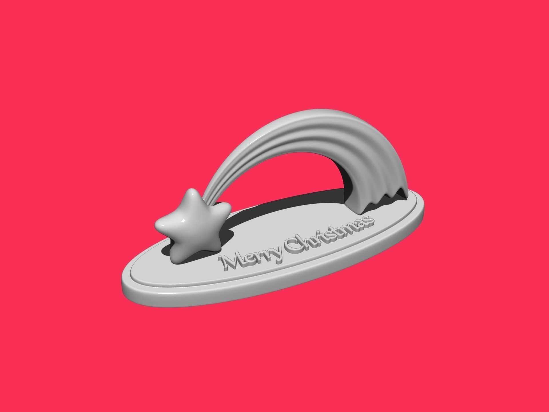 Merry Christmas Comet free 3D model | CGTrader