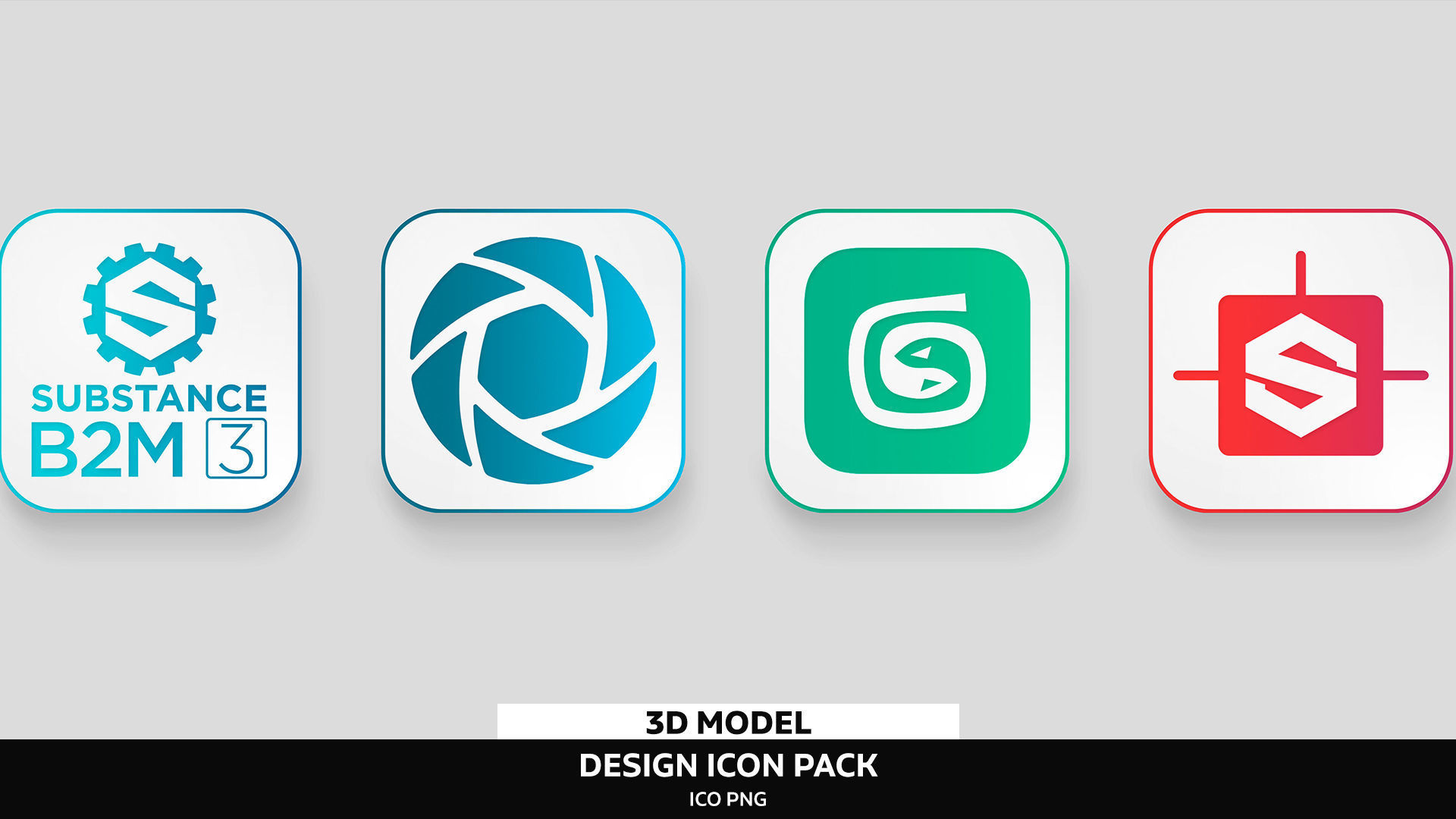 Texture 3D Software Icon Collection PSD ICO PNG VR / AR / low-poly ...