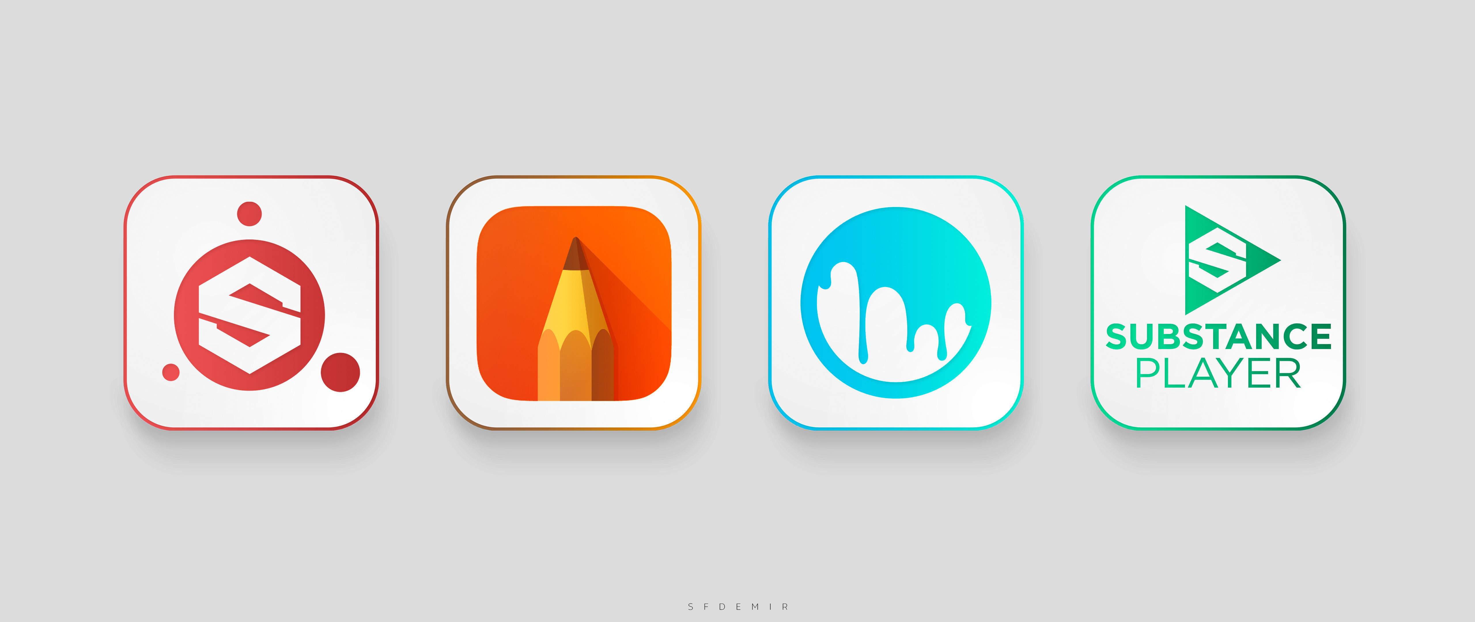 Texture 3D Software Icon Collection PSD ICO PNG VR / AR / low-poly ...