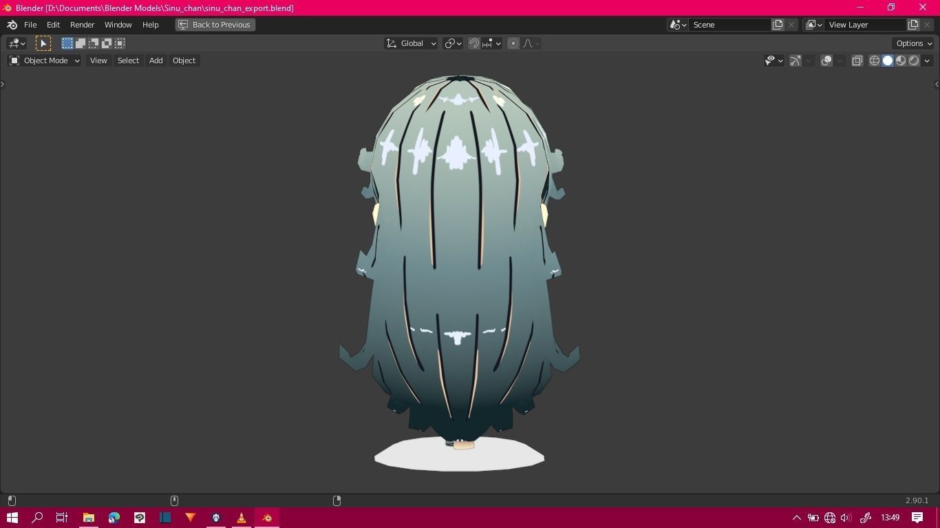 3D model Sinu-chan Chibi - Anime Chibi Low Poly RIGGED Blender Model VR ...